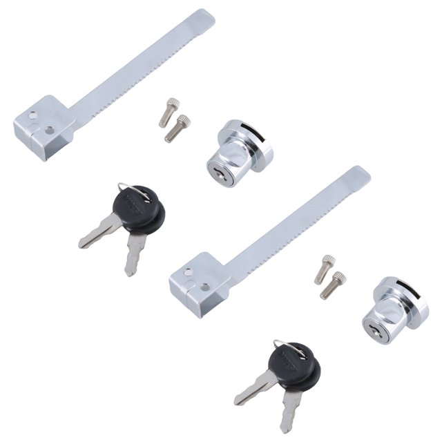 2Pcs Stainless Steel Glass Case Lock Sliding Glass Door Ratchets Lock ...