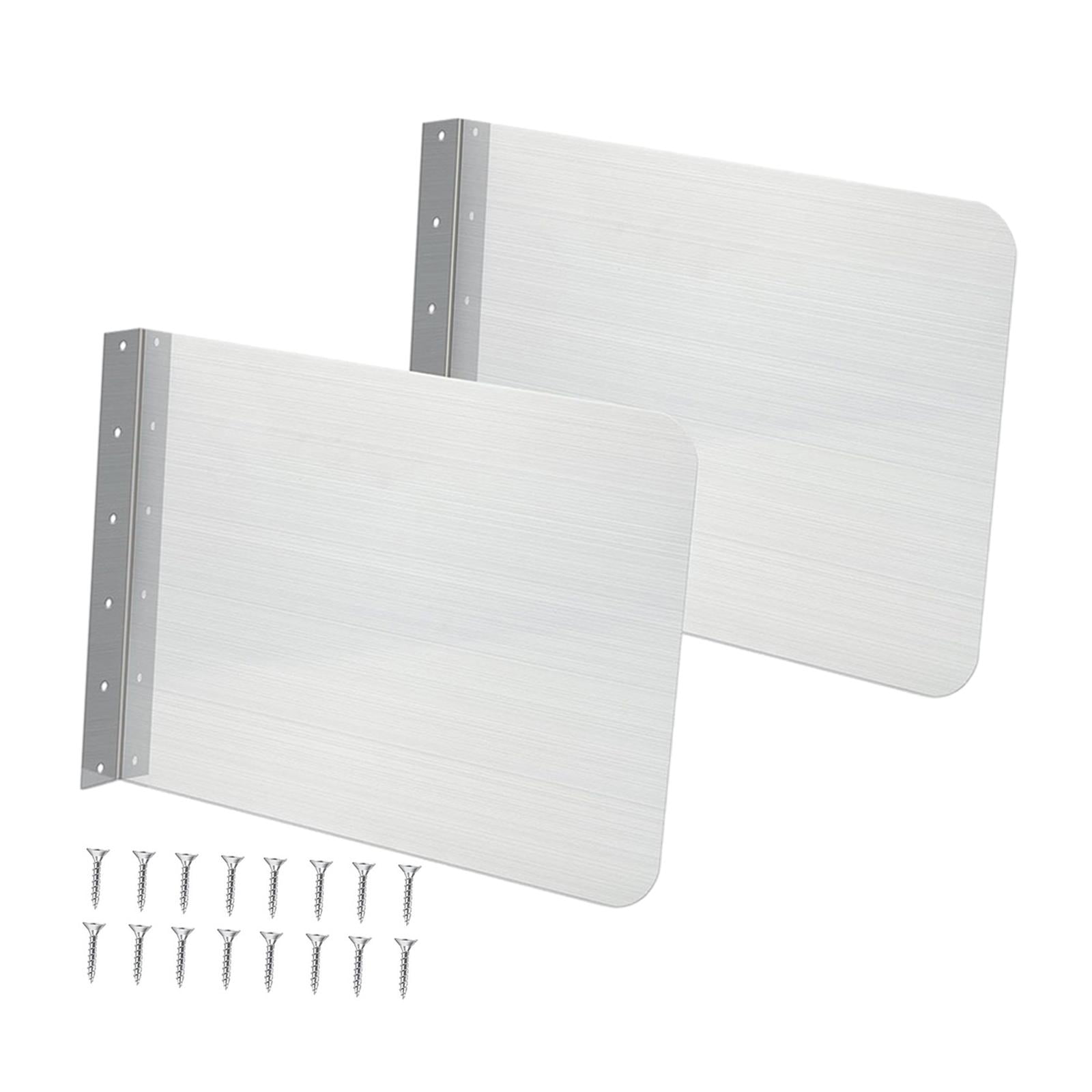 2Pcs Stainless Steel Guard Water Baffle, Commercial, Wall Mount Guard ...