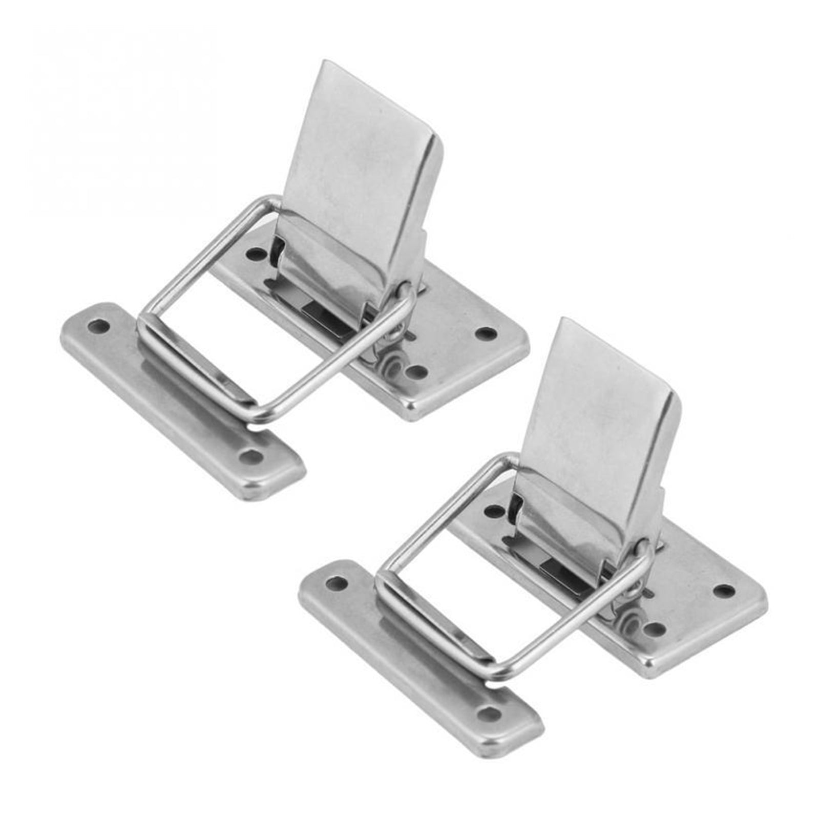 2Pcs Stainless Steel Latch Hasp Lock for Cabinet Case Spring Loaded ...