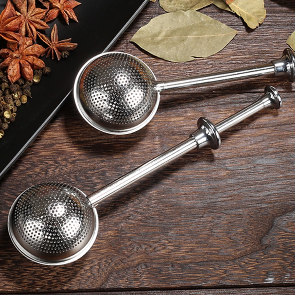 2Pcs Stainless Steel Loose Leaf Tea Locking Teaspoon Infuser Ball ...