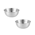2Pcs Stainless Steel Mixing Bowls Small Thicker Stainless Steel Flat ...
