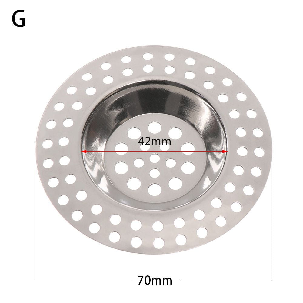 2Pcs Stainless Steel Shower Stopper Basket Sewer Anti Clog Bathtub ...