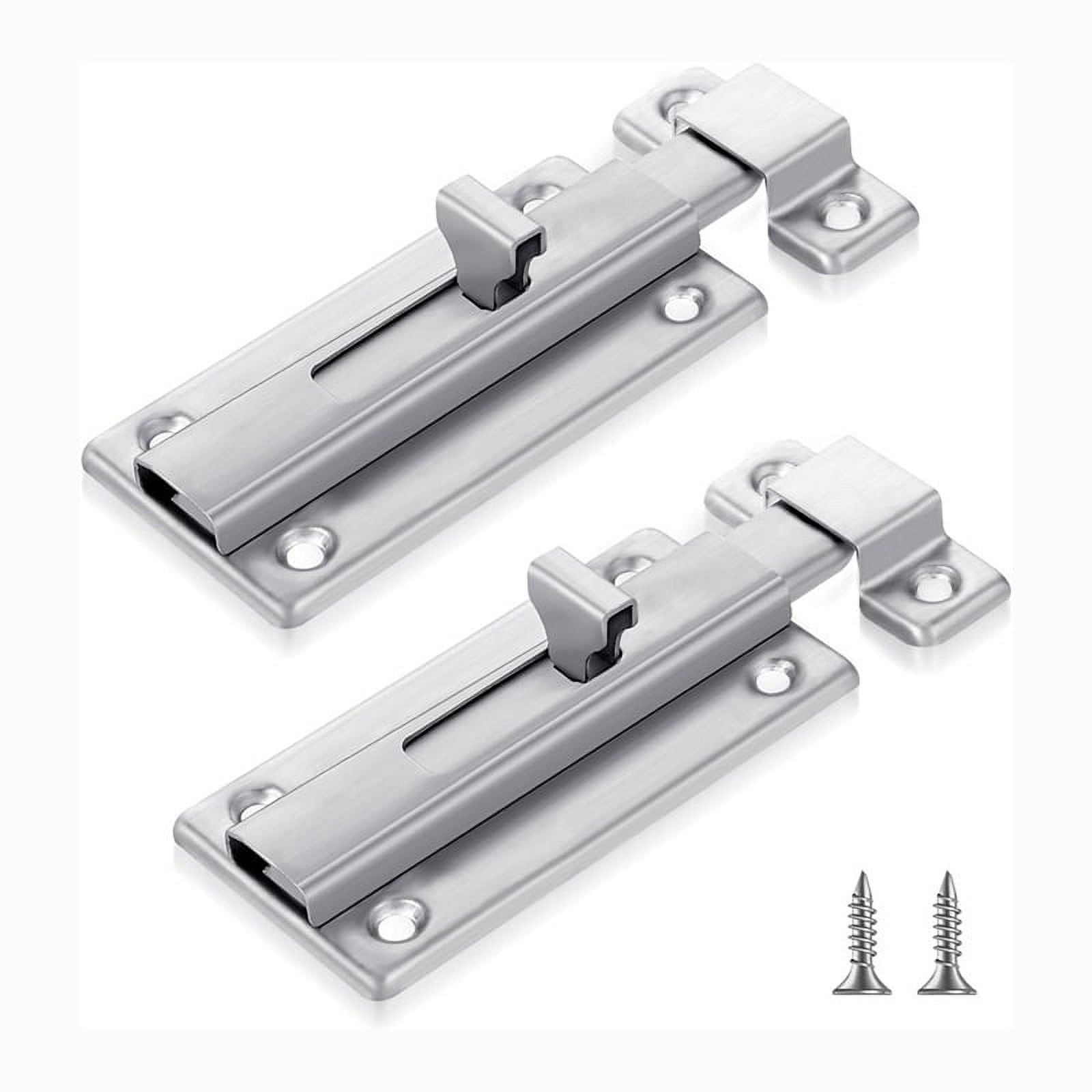 2Pcs Stainless Steel Slide Bolt Latch, Bathroom Stall Door Latch with ...