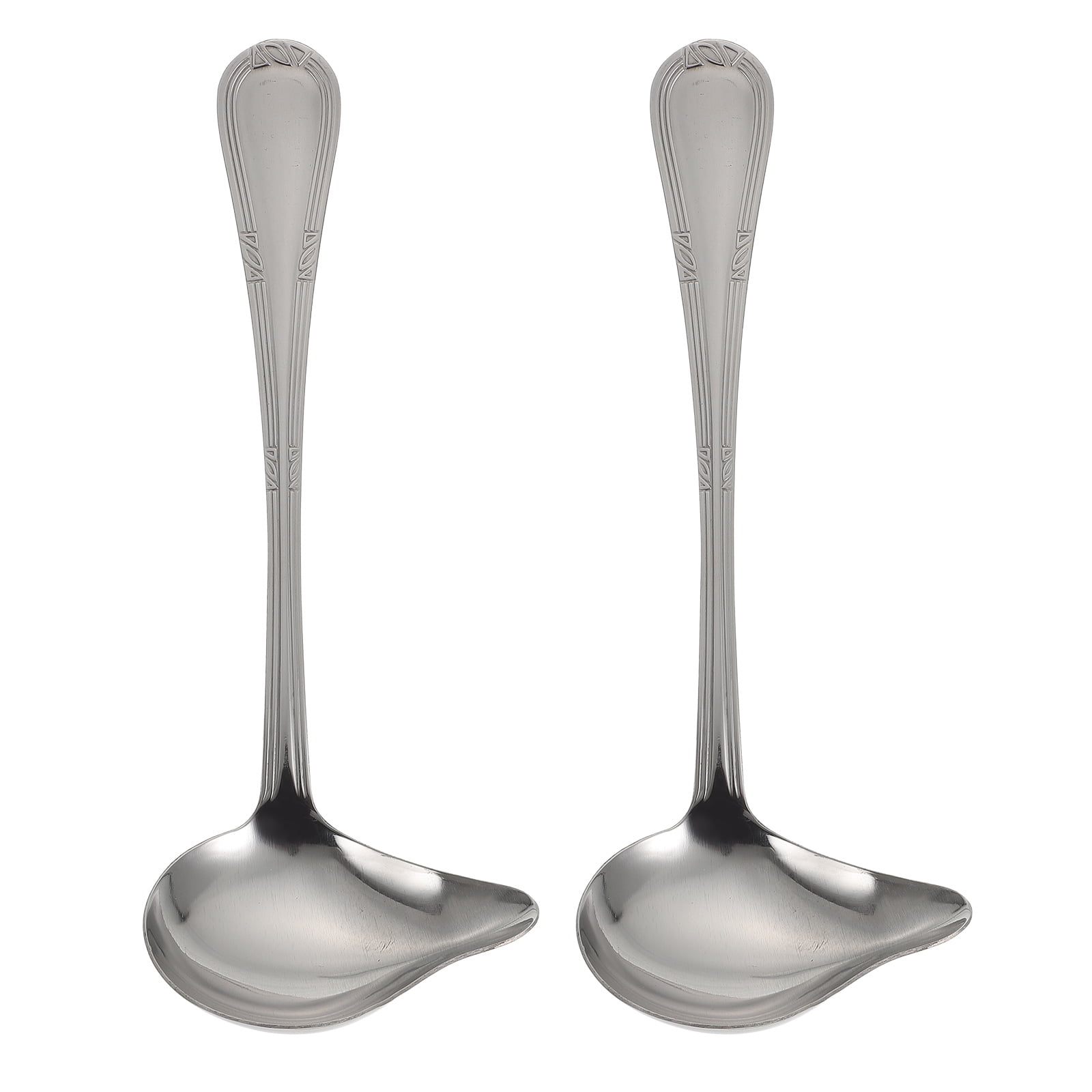 2Pcs Stainless Steel Soup Spoons for Hotel Hot Pot Spoons Set - Walmart.com