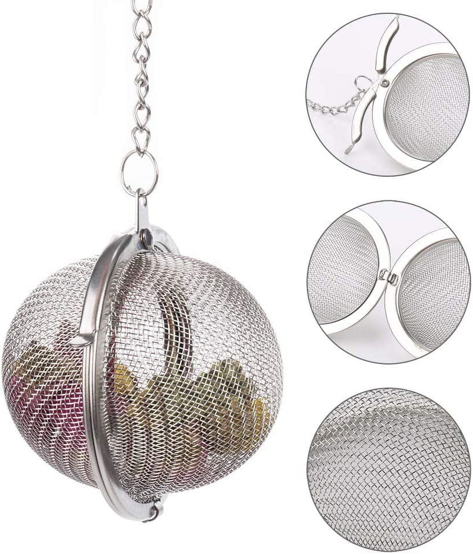 2Pcs Stainless Steel Tea Ball, 2 Inch Mesh Tea Infuser Strainers ...