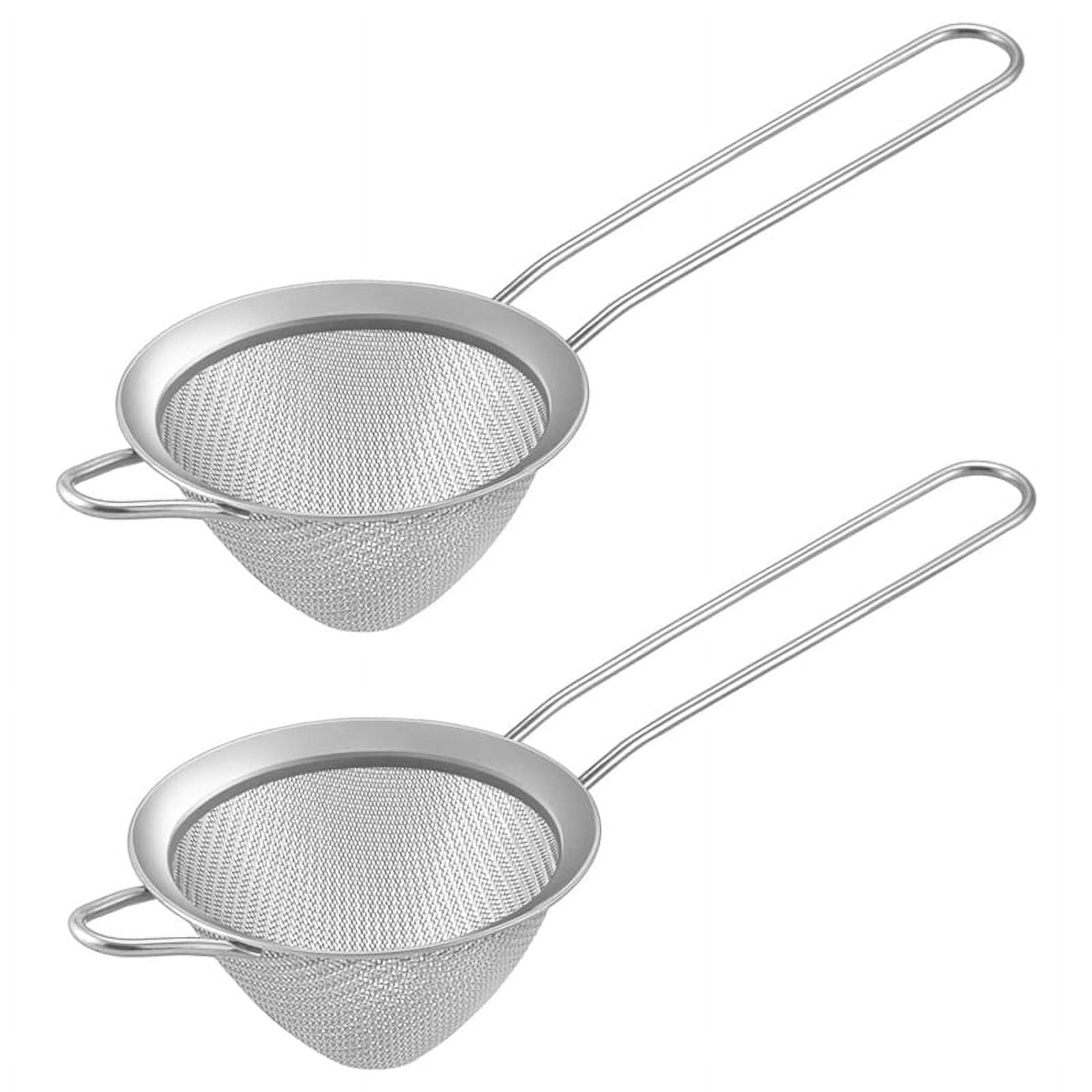 2Pcs Stainless Steel Tea Strainer Small Conical Cone Mesh for Cocktails ...