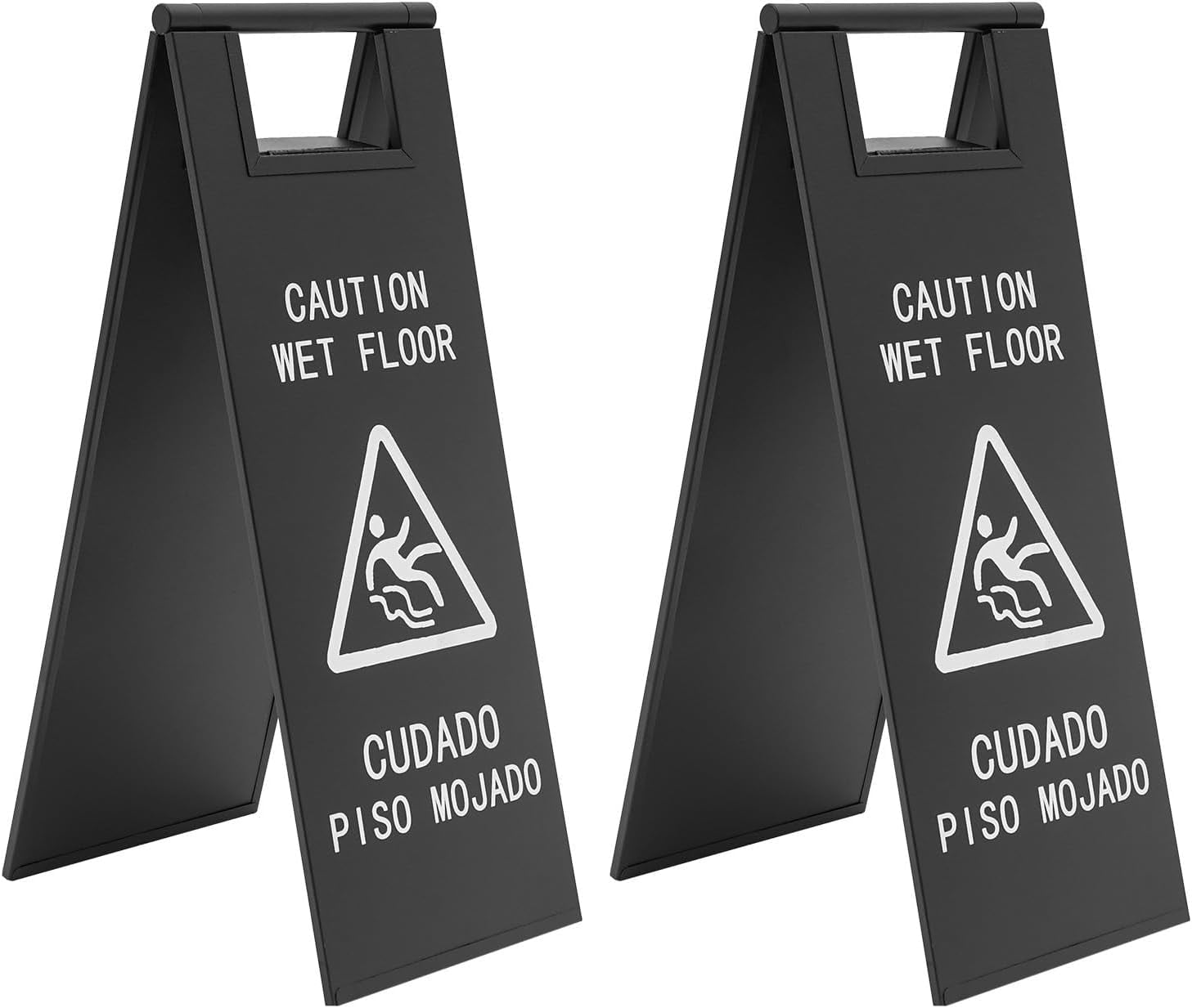 2Pcs Stainless Steel Wet Floor Sign, 24in Caution Wet Floor Signs ...