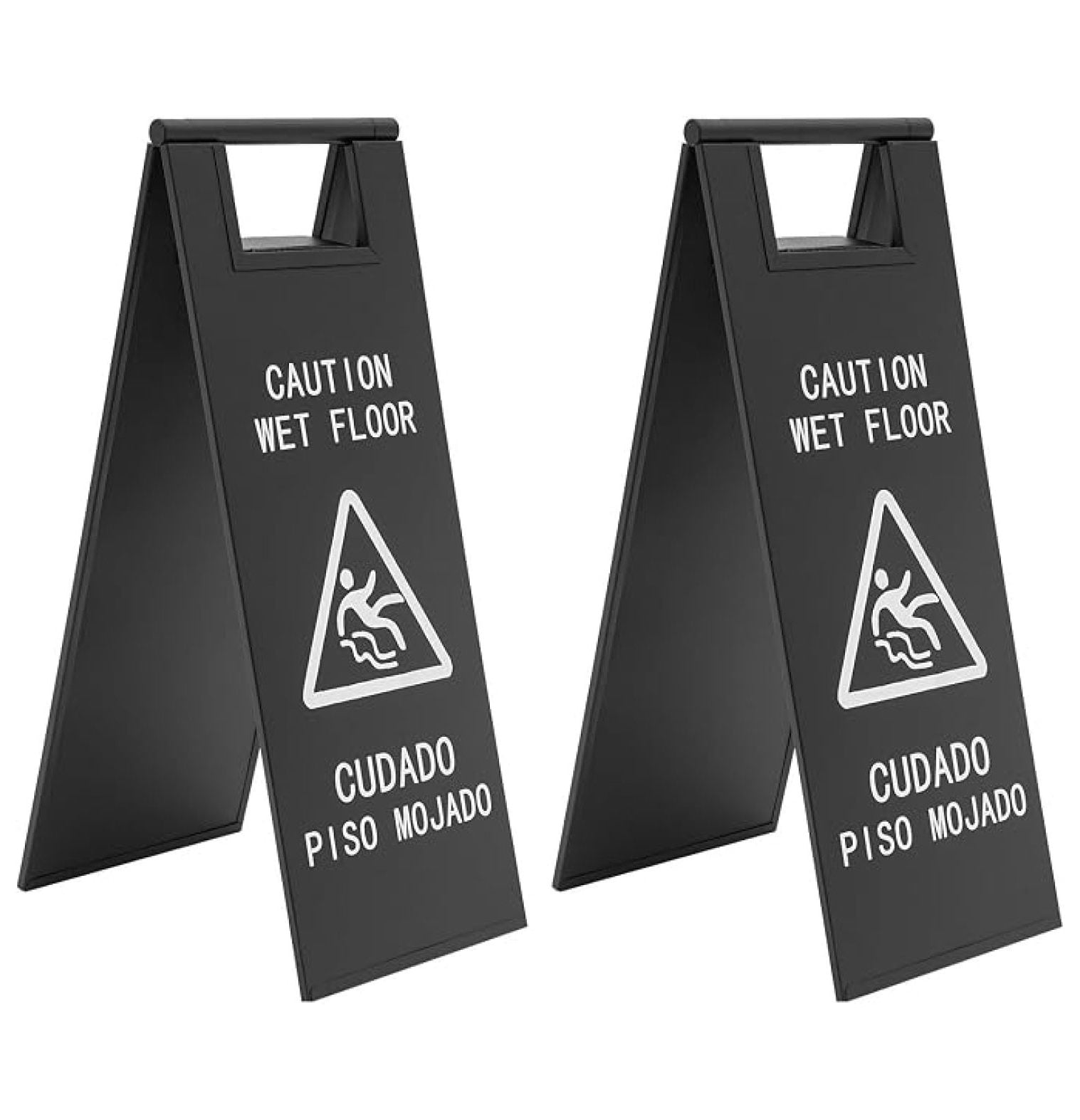 2Pcs Stainless Steel Wet Floor Sign, 24in Caution Wet Floor Signs ...