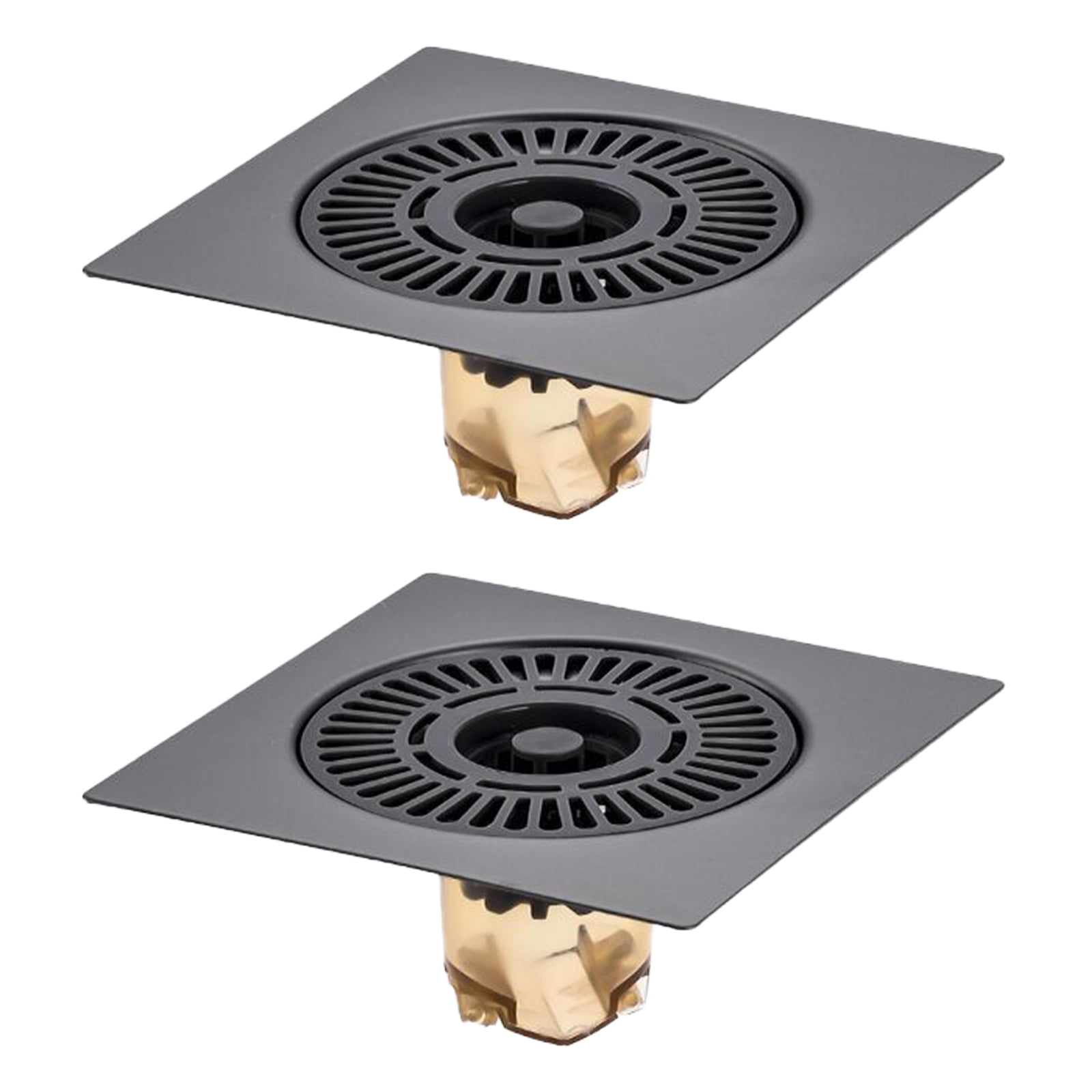 2Pcs Stainless Steels Floor Drain Bathroom Sewer Dectable Drainer Hair ...