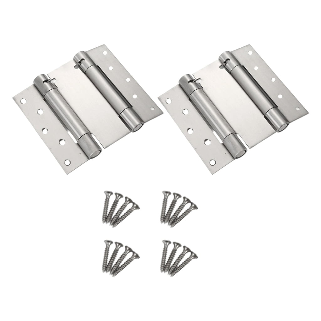 2Pcs Steel Spring Hinge Auto Close Door Hinge set for Double Opening ...