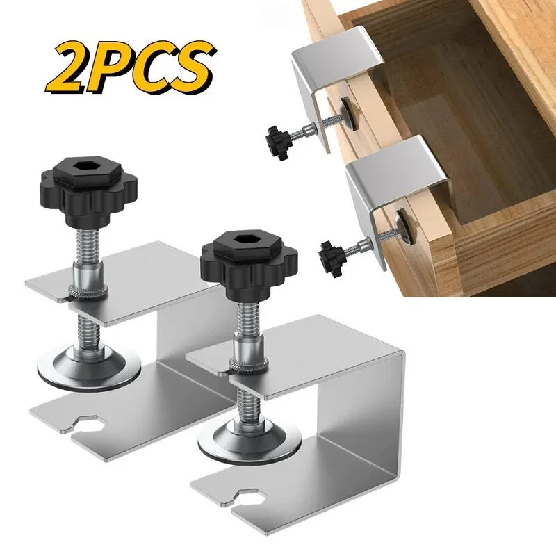 2Pcs Steel Woodworking Jig Cabinet Tool Drawer Panel Clips Furniture ...