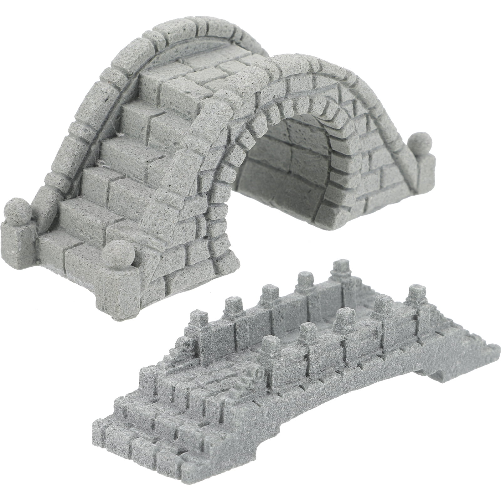 2Pcs Stone Arch Bridge Miniature Arch Bridges Miniature Vintage Bridge ...
