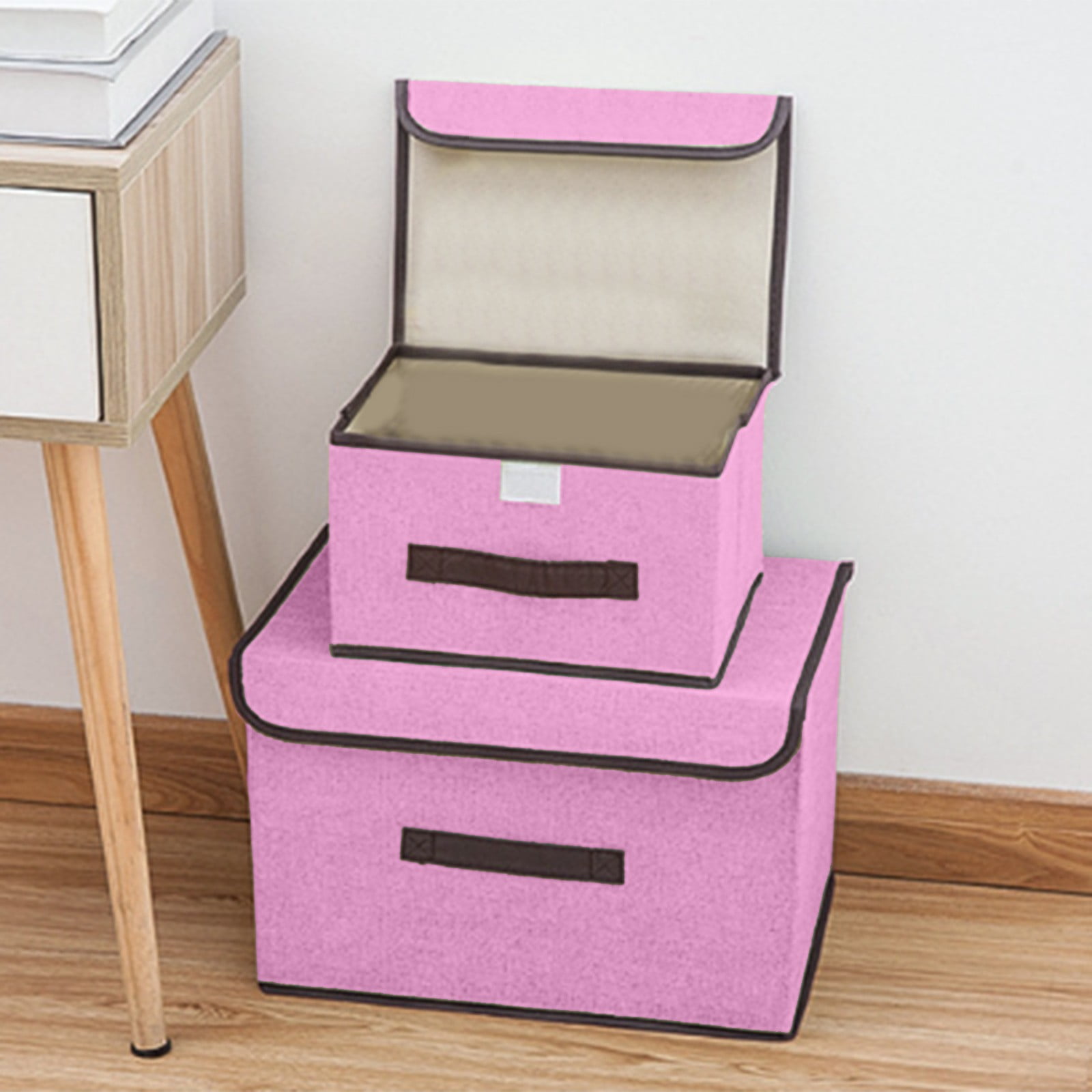 2Pcs Storage Box with Lid Fabric Big & Small, Folding Boxes, Fabric ...