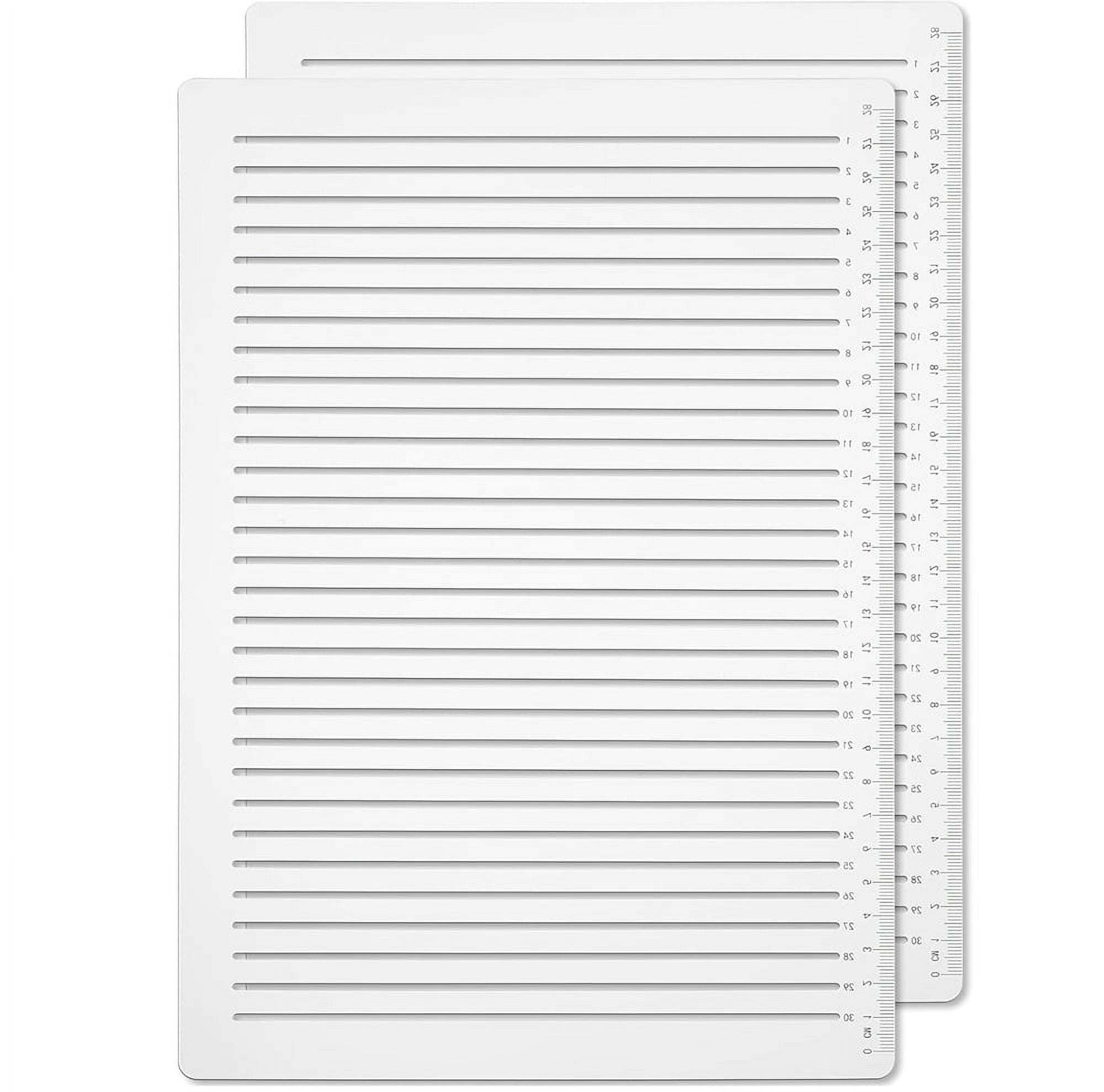 2Pcs Straight Line Stencils for Journaling,Plastic Spacing Line Drawing ...