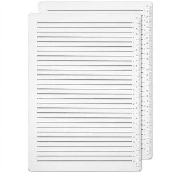 2Pcs Straight Line Stencils for Journaling,Plastic Spacing Line Drawing ...