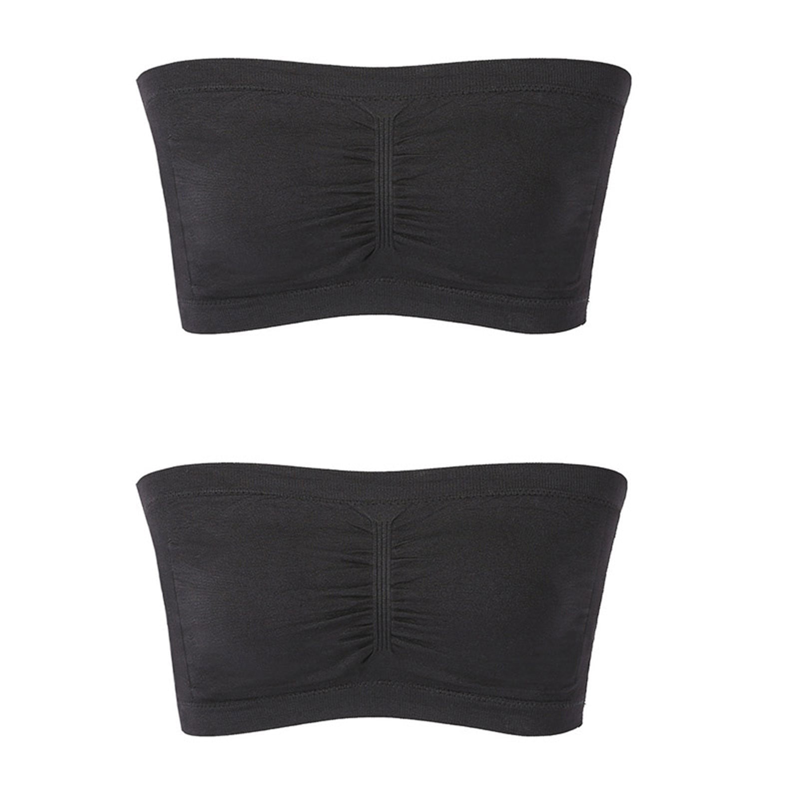 2Pcs Strapless Bras for Women 2024 Comfortable Non-Slip Unpadded ...