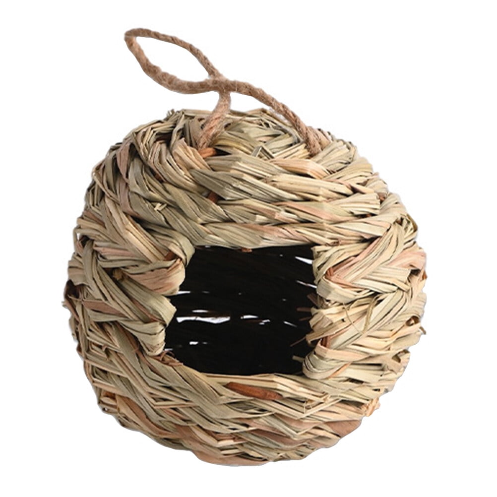 2Pcs Straw Bird Nest Round Shape Straw Birdhouse Grass Handwoven Bird ... 2Pcs Straw Bird Nest Round Shape Straw Birdhouse Grass Handwoven Bird ...
