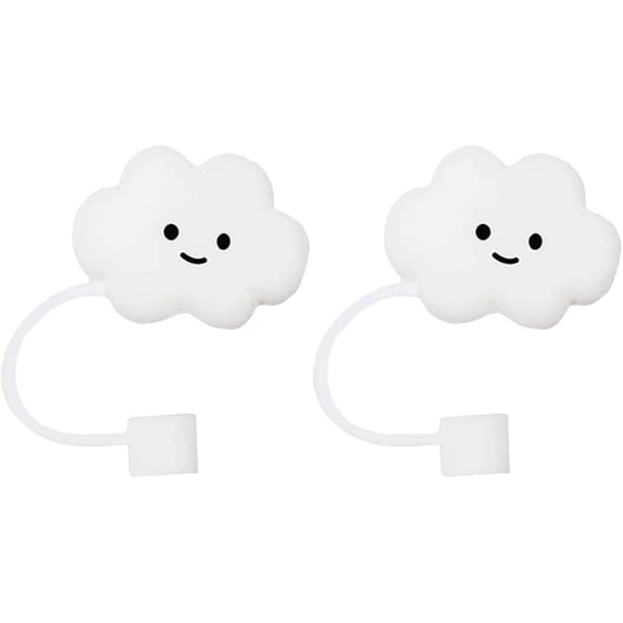2Pcs Straw Tips Cover Drinking Straw Tips Lids Cloud Shape Straw ...