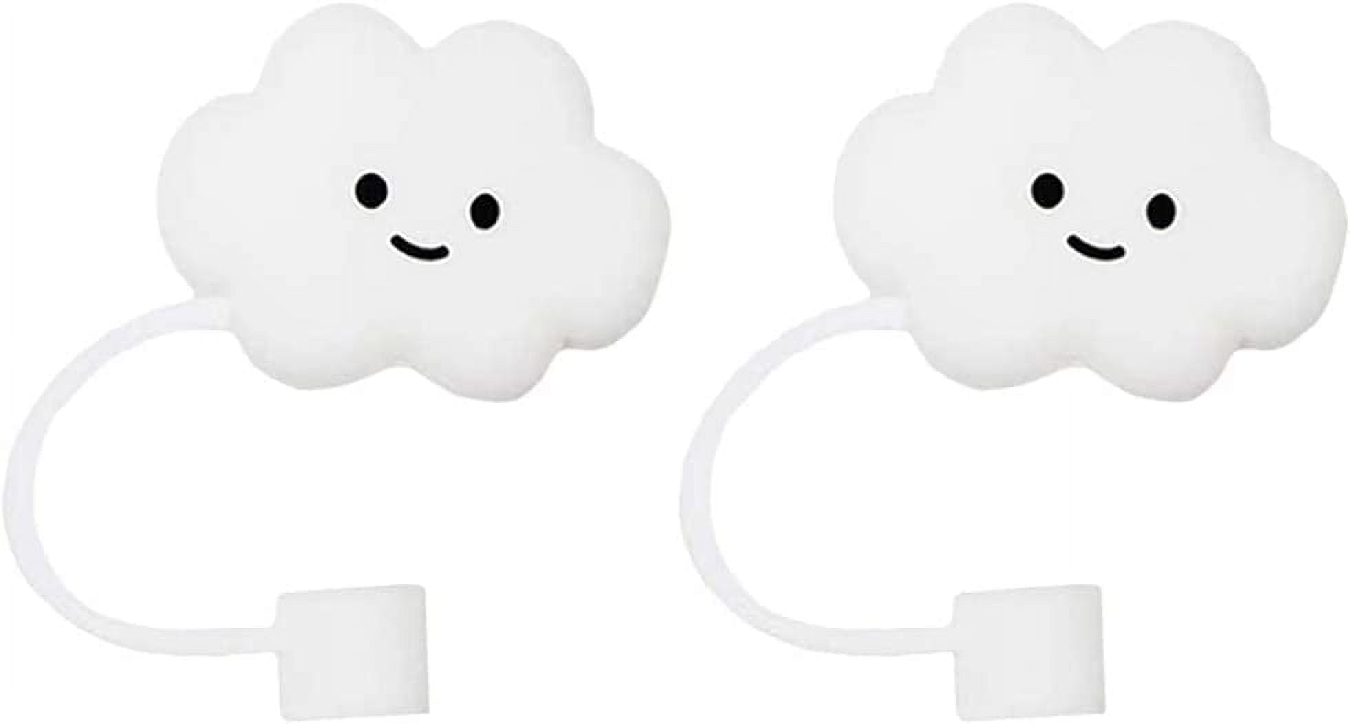 2Pcs Straw Tips Cover Straw Covers Cap for Reusable Straws Cloud Shape ...