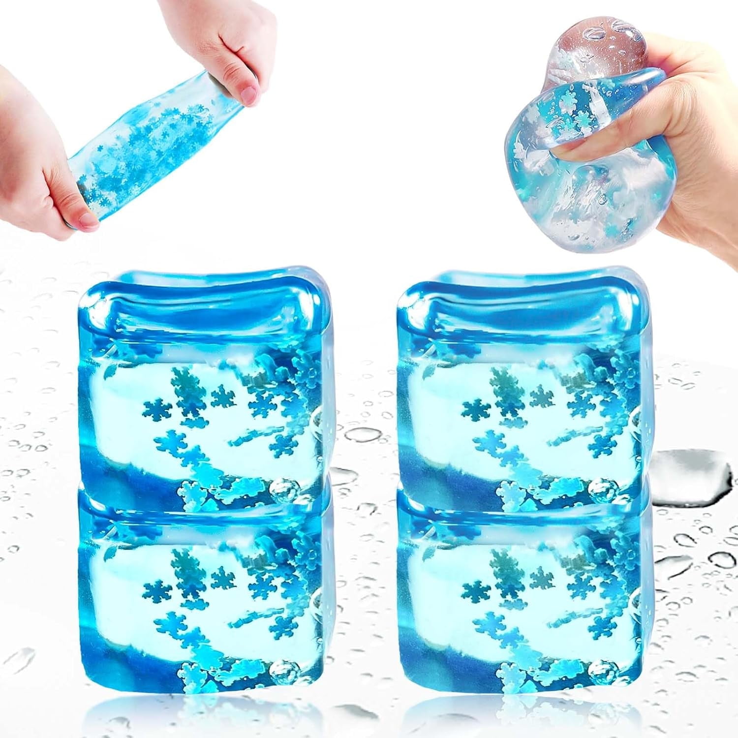 4Pcs Stress Balls for Kids and Adults, Stress Cube Fidget Toys, Sensory ...