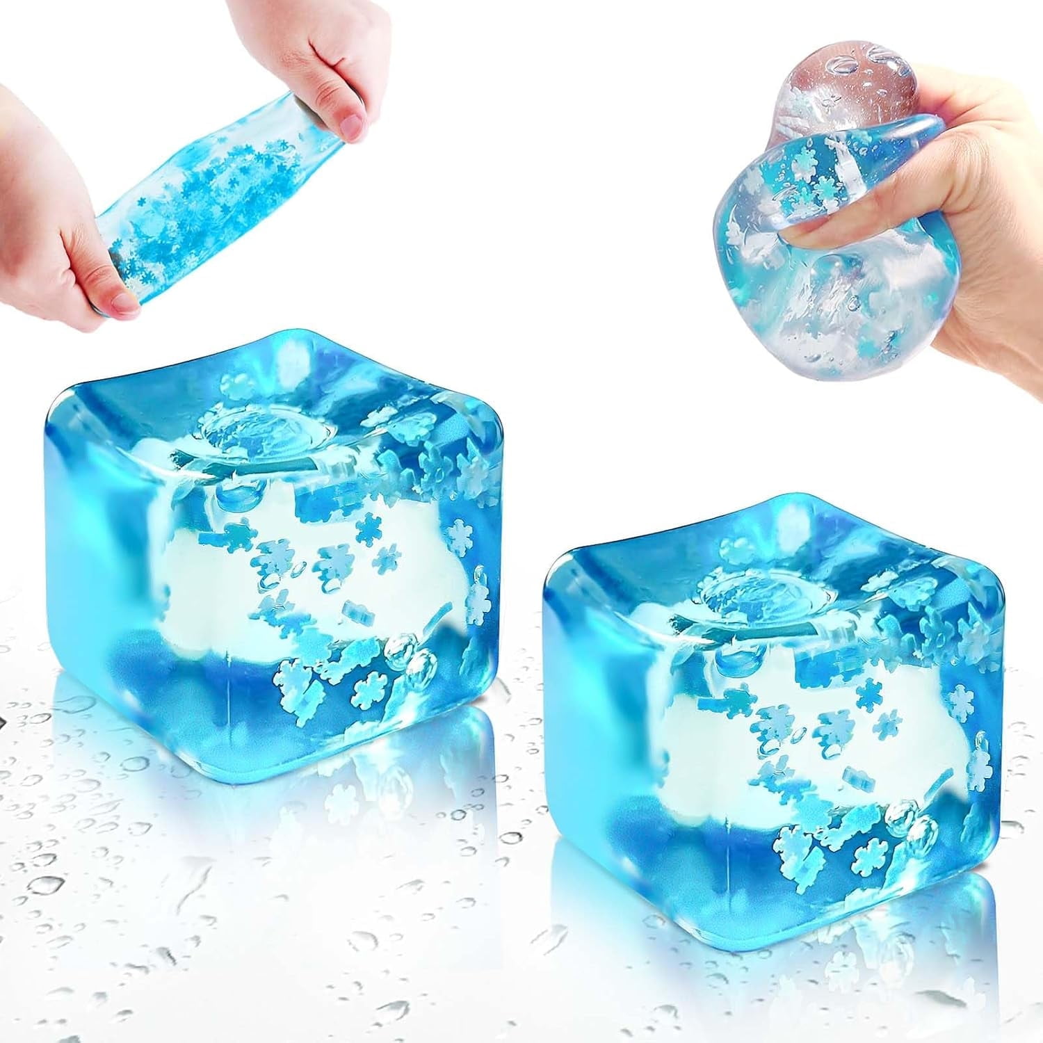 2Pcs Stress Balls for Kids and Adults, Stress Cube Fidget Toys, Sensory Toys, Enhanced Grip ...
