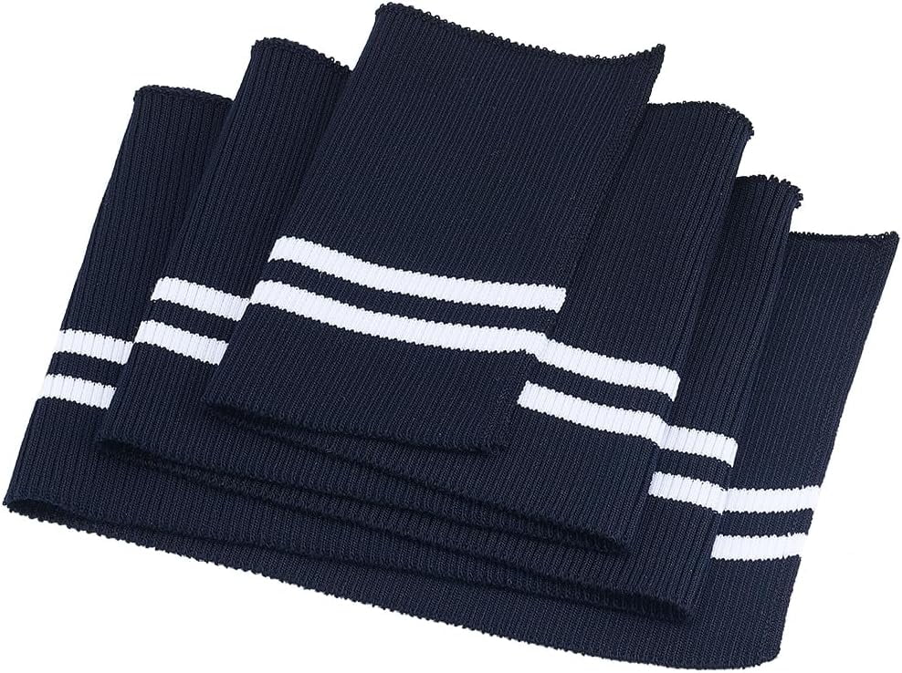 2Pcs Stripe Pattern Polyester & Spandex Ribbing Fabric for Cuffs ...