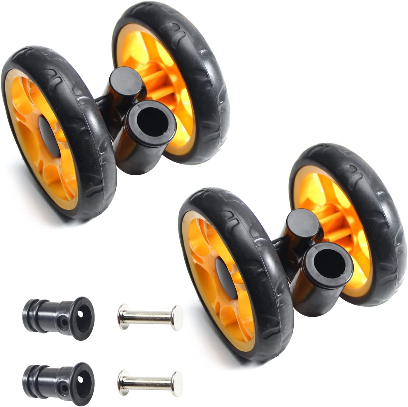 2Pcs Stroller Wheel Set, 120mm x 25mm Swivel Wheel, Plastic Swivel ...