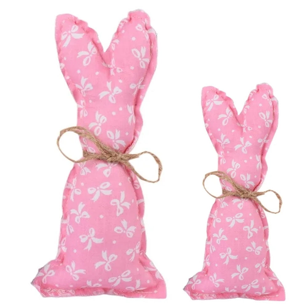 2Pcs Stuffed Fabric Bunnies, Farmhouse Pastel Bunny Decor Farmhouse ...