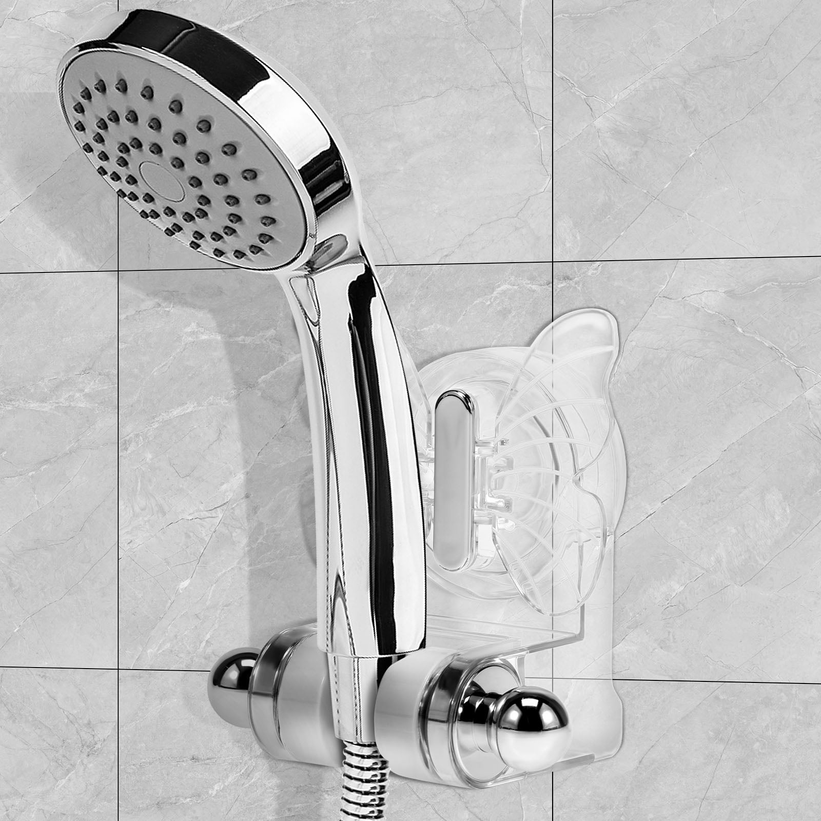 2Pcs Suction Shower Head Holder No Drill Handheld Shower Head Bracket ...