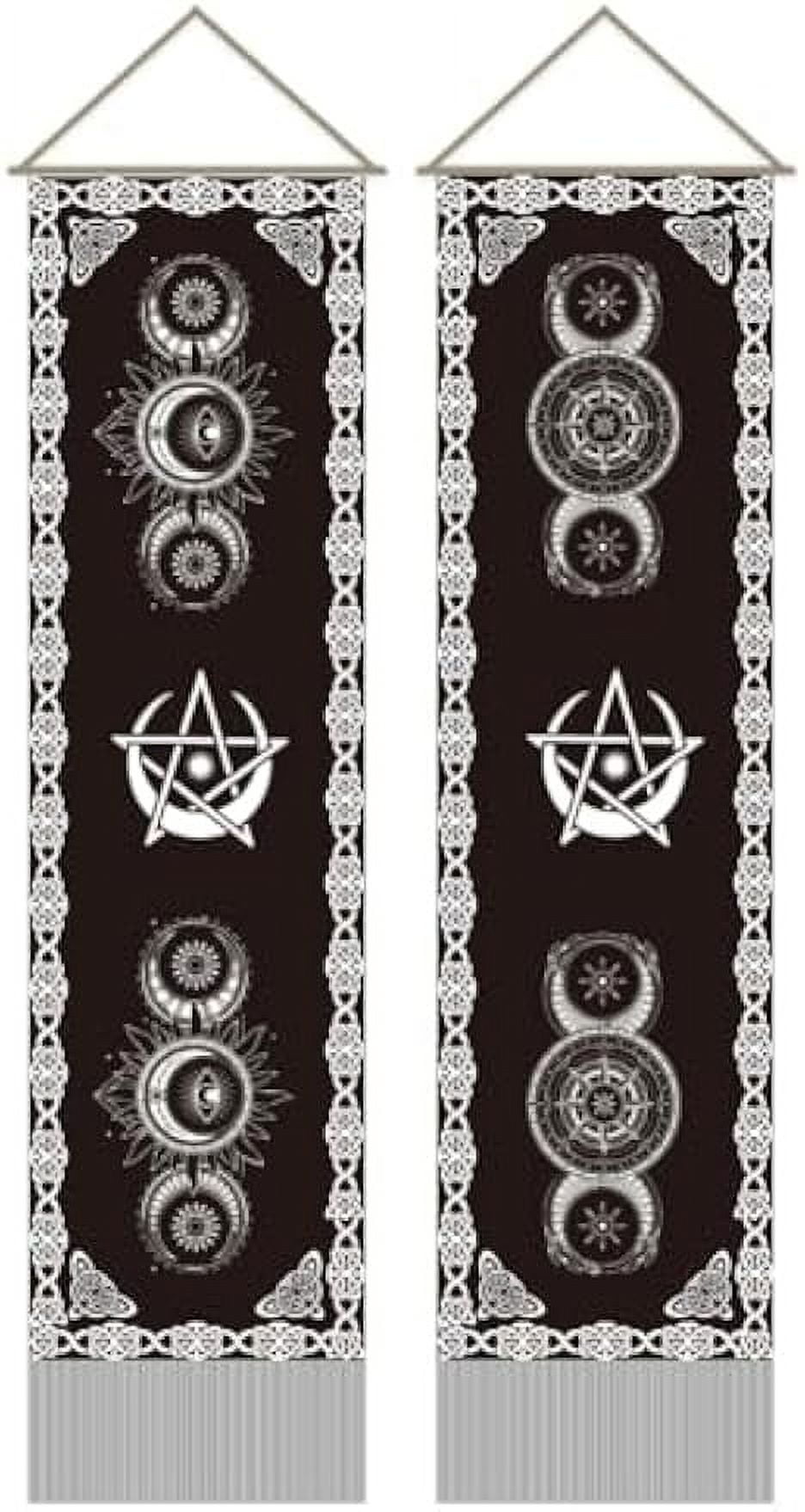 2Pcs Sun and Moon Tapestry Mystical Symbol Long Vertical Tapestry Wall ...