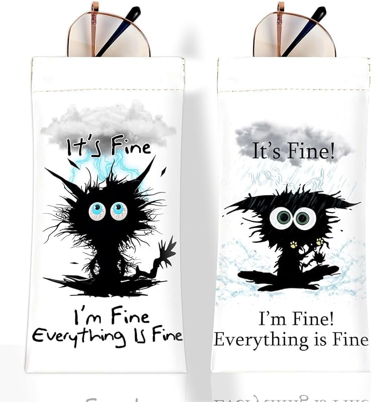 2Pcs Sunglass Eyeglass Glasses Case Soft PU Leather with Cleaning Cloth ...