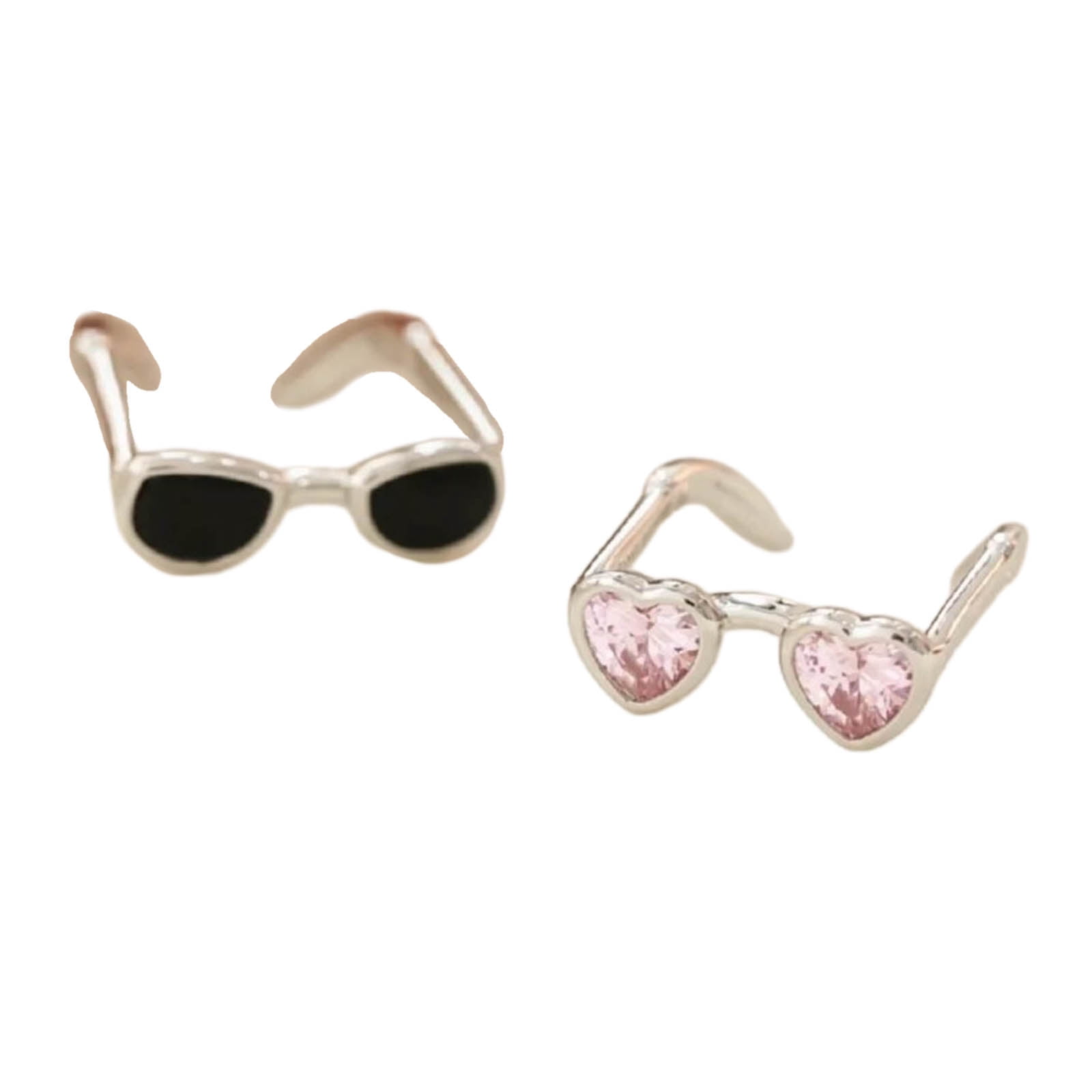2Pcs Sunglasses Inspired Rings for Women Eyewear Shaped Finger Rings ...