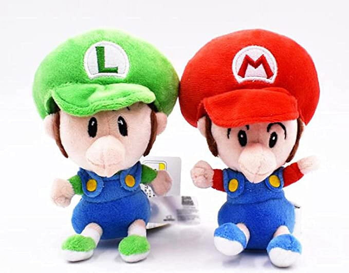 2Pcs Super Mario Plush Toy Baby Mario & Baby Luigi Plush Toy Children Gift Ani Mario Luigi ...