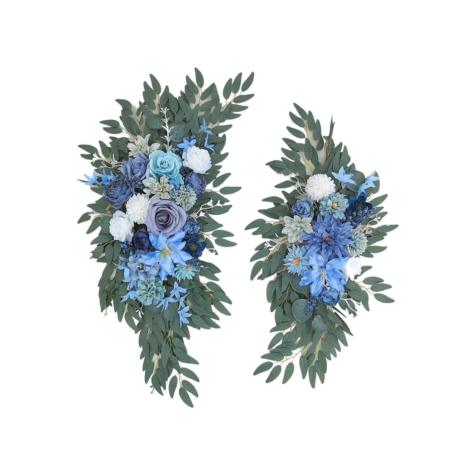 2Pcs Swags Wreath Artificial Arch Flowers Floral Swag Flower Arch for ...