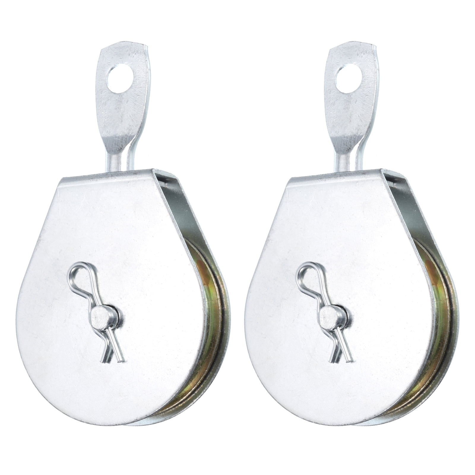 2Pcs Swivel Lifting Rope Pulley Block 115mm Single Pulley Block ...