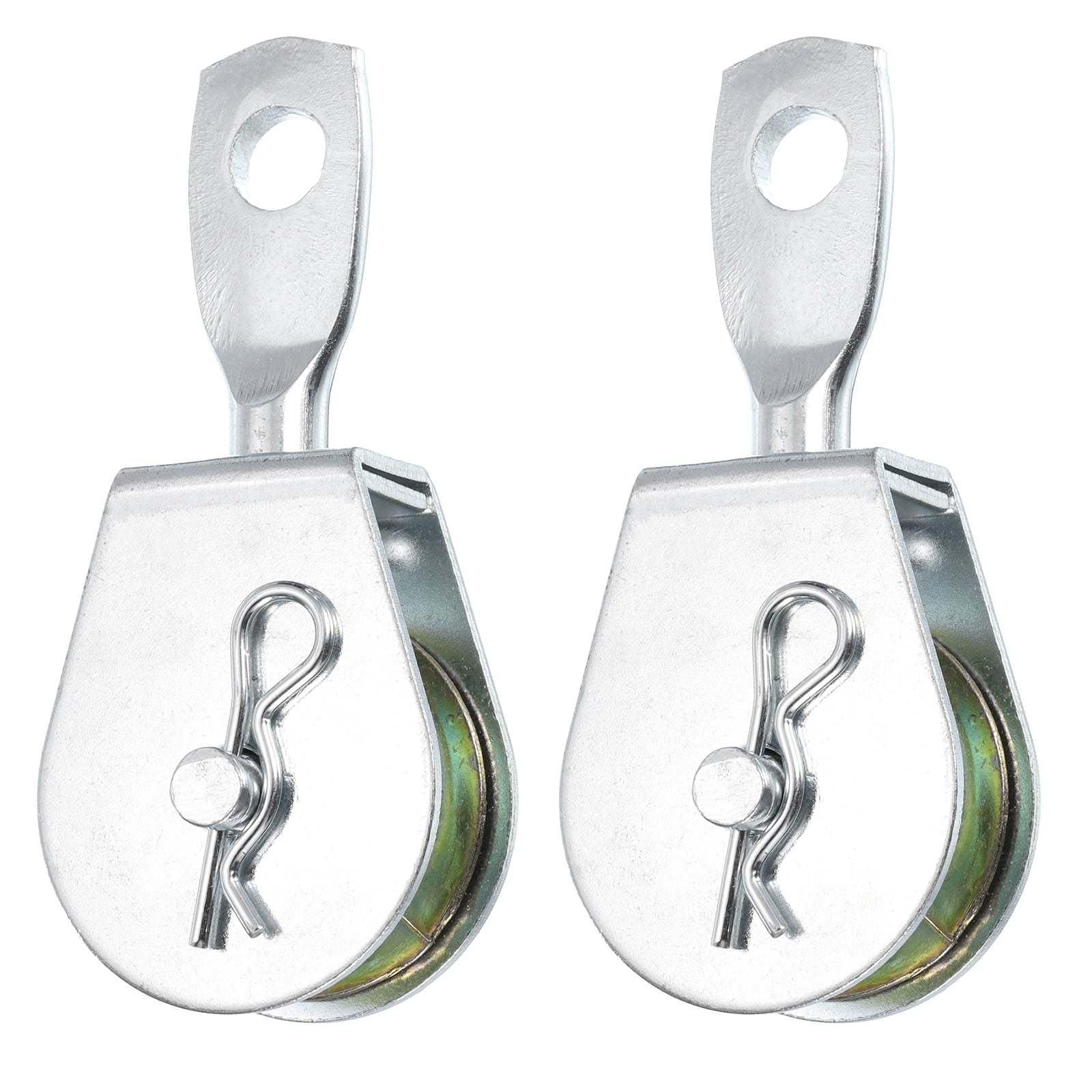 2Pcs Swivel Lifting Rope Pulley Block 90mm Single Pulley Block ...