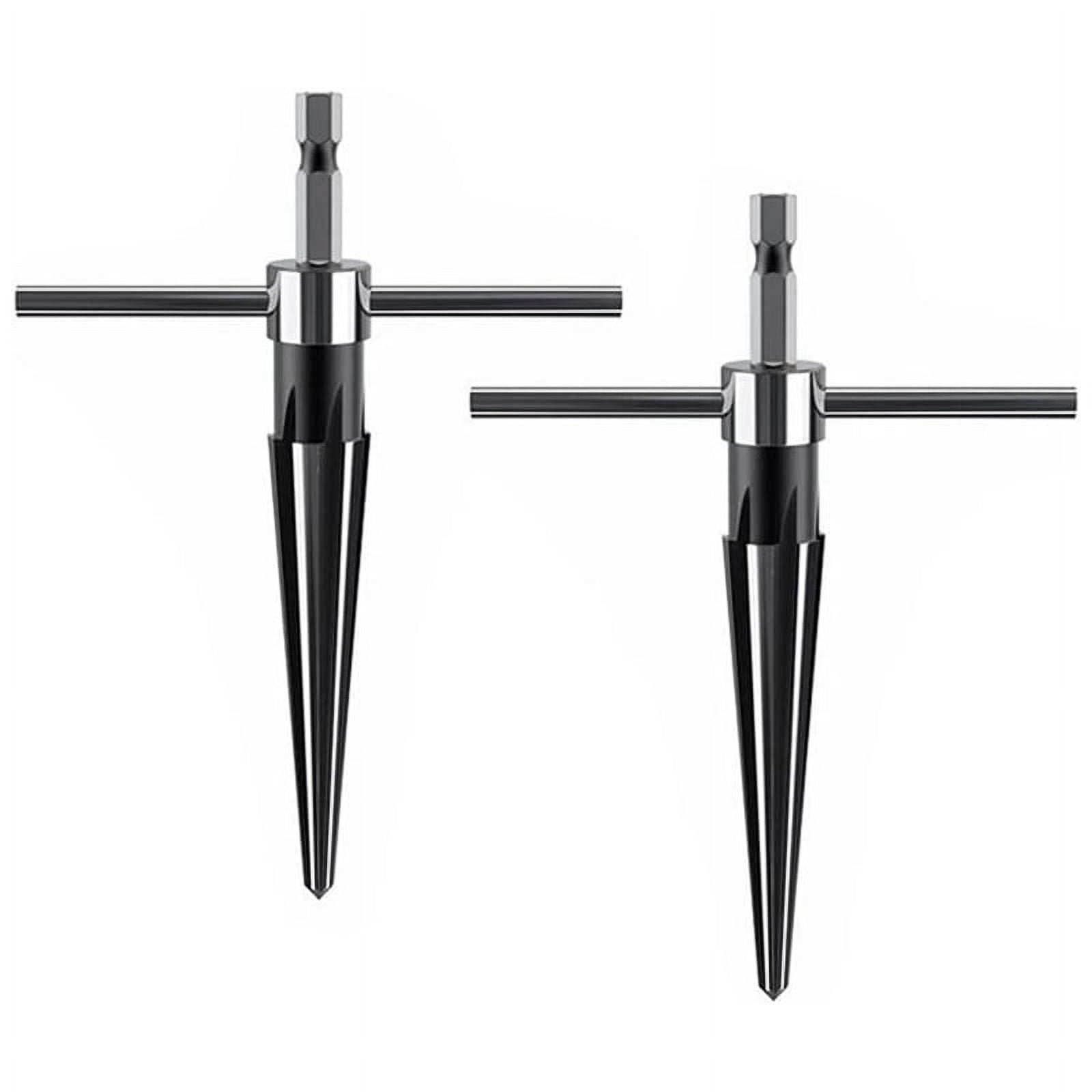 2Pcs T Handle Taper Reamer ,6 Fluted Chamfer Reaming Guitar Bridge Pin ...