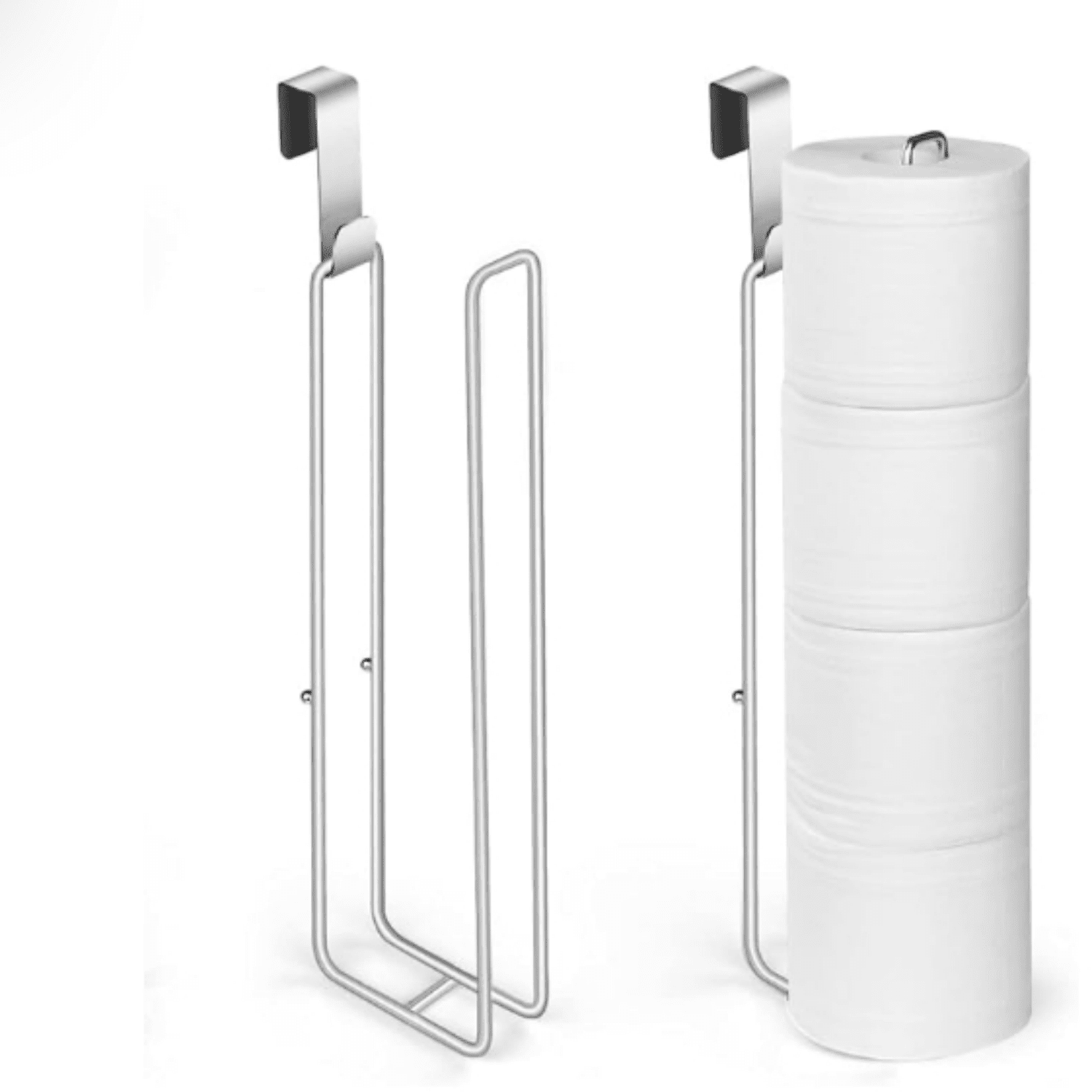 2Pcs Over The Tank Toilet Paper Holder for 4 Roll Tissue，Bathroom ...