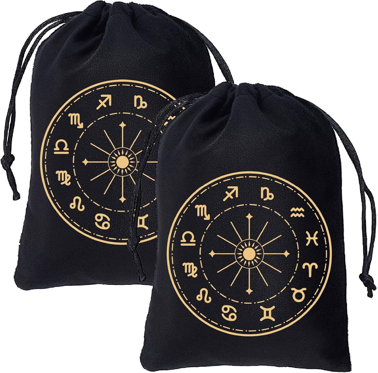 2Pcs Tarot Cards Bags Velvet Drawstrings Bags Dice Tarot Cards Holder ...