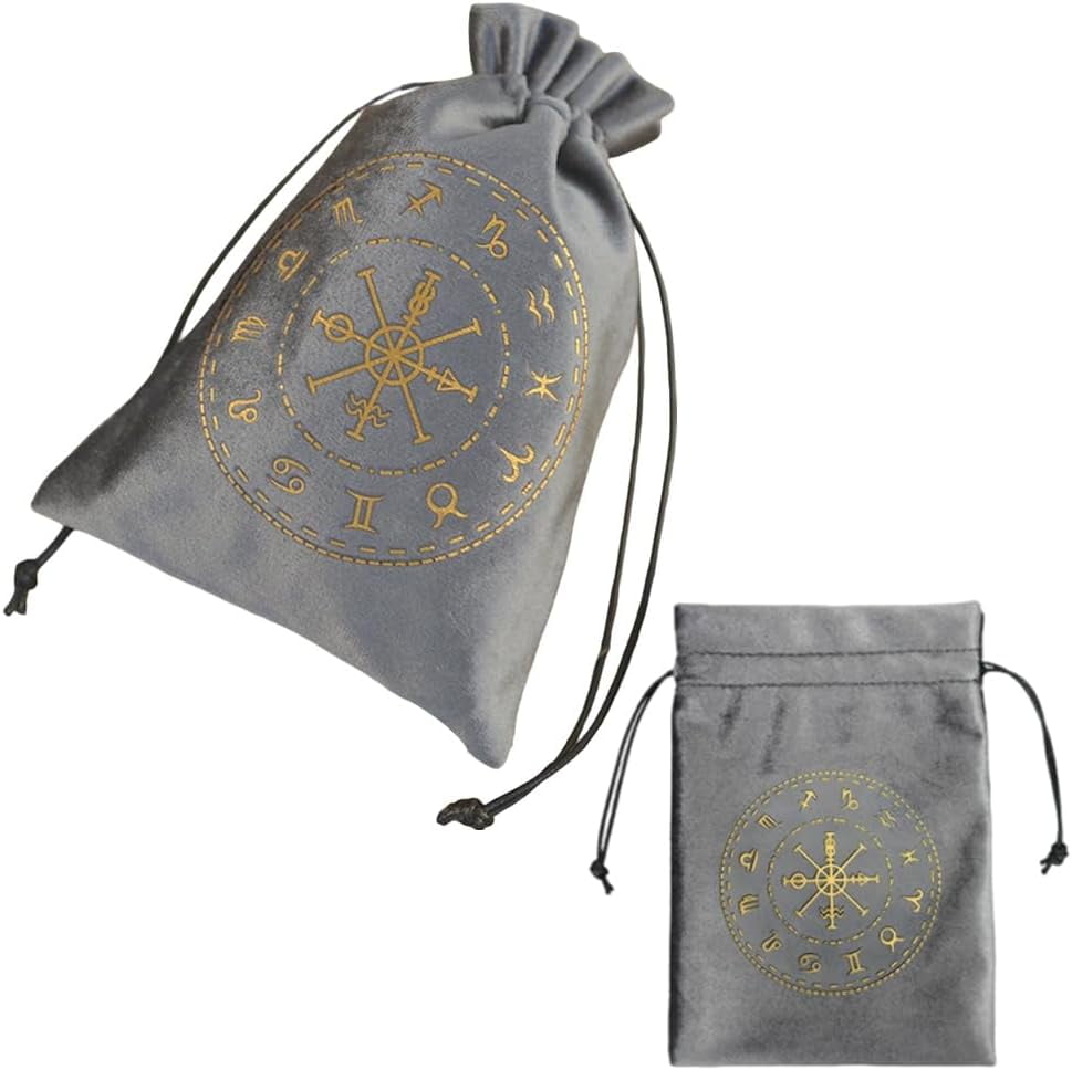2Pcs Tarot Cards Bags Velvet Drawstrings Bags Dice Tarot Cards Holder ...