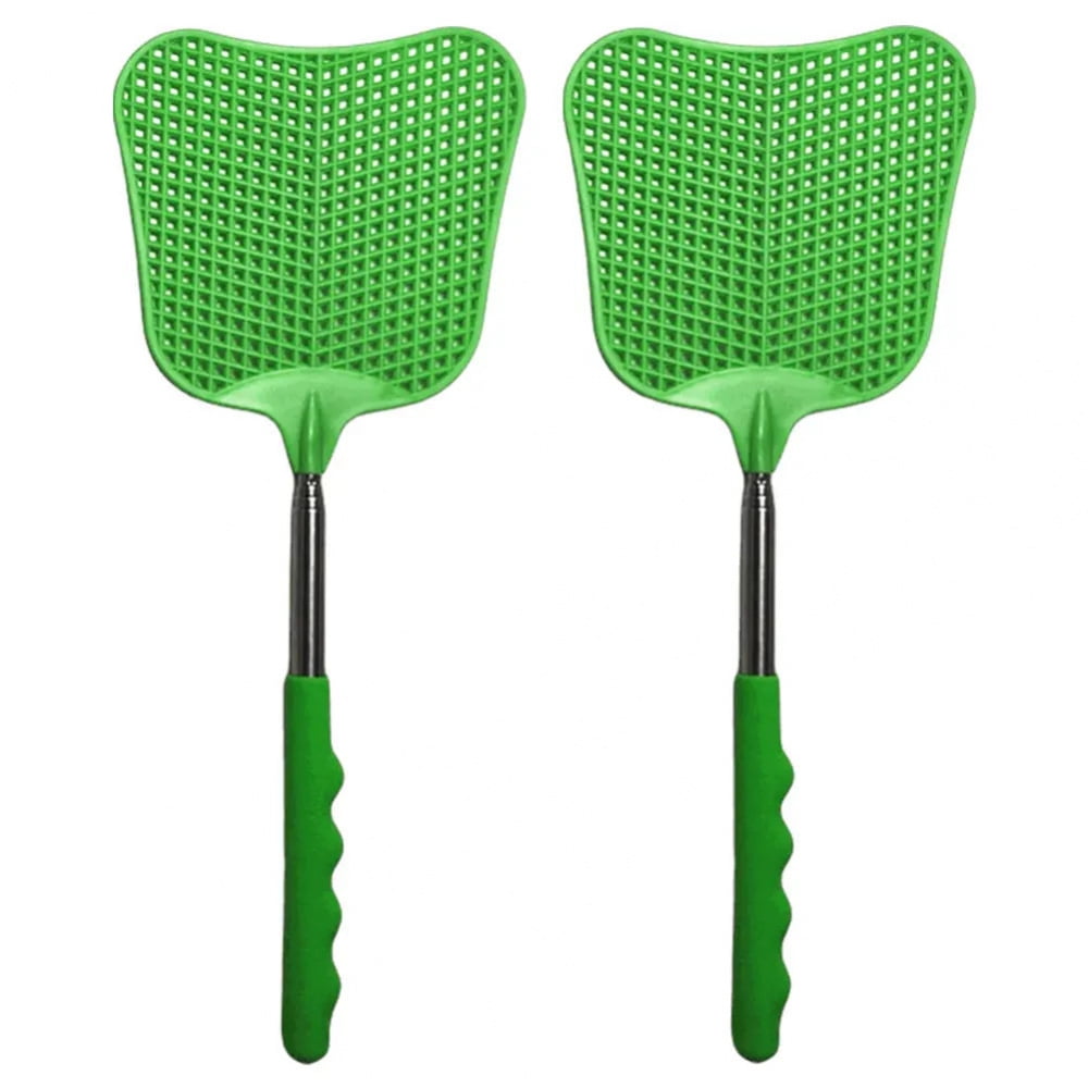 2Pcs Telescopic Fly Swatters with Anti-Slip Handle Extendable Fly ...