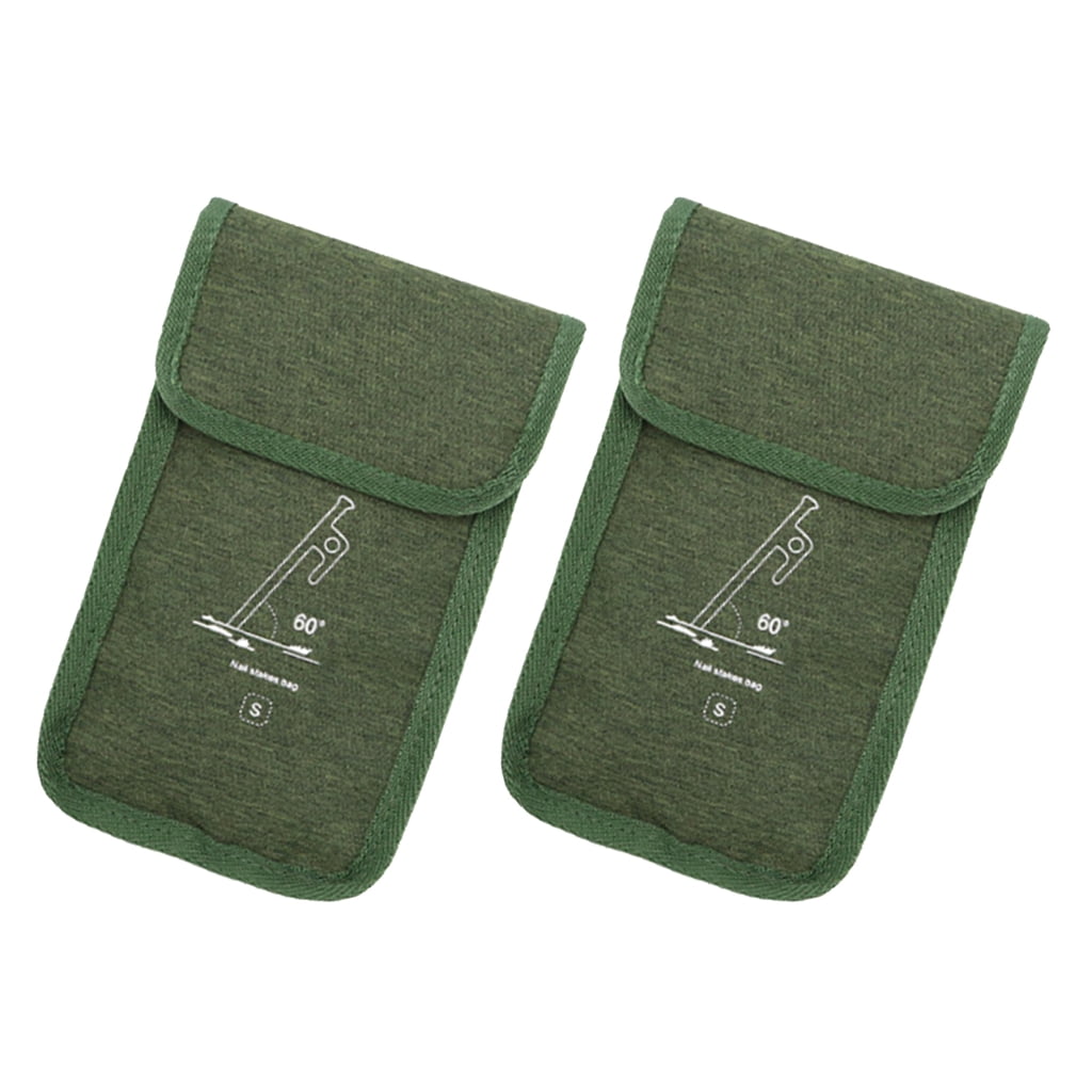 2Pcs Tent Stake Storage Bag Camping Peg Organizers Ground Nails Carry ...