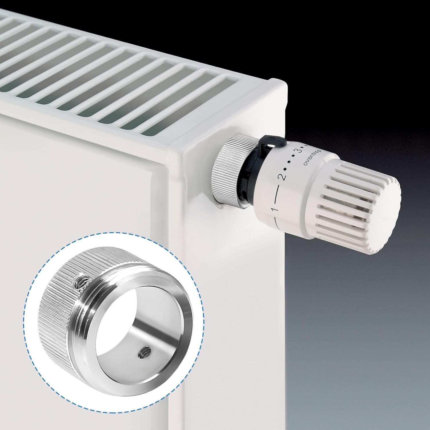 2Pcs Thermostat Adapter, Stainless Steel Thermostat Adapter with Wrench ...