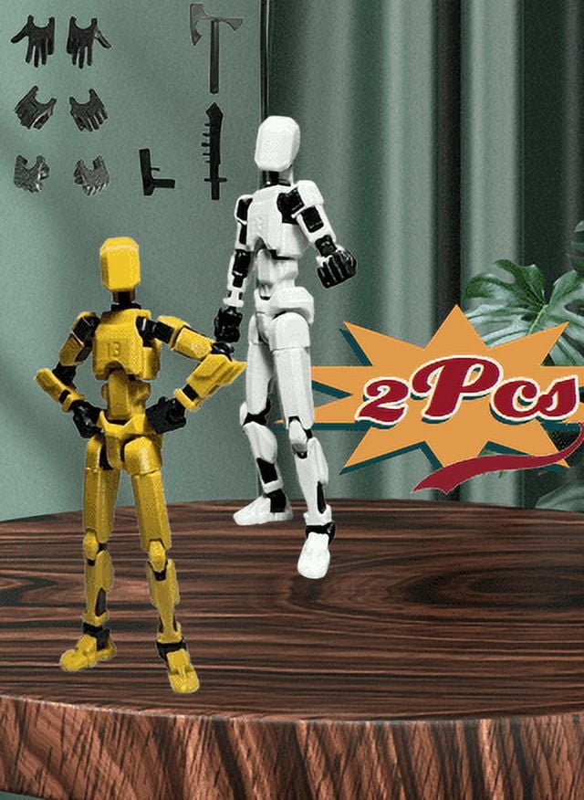 2Pcs Titan 13 Action Figure, T13 Action Figure Robot, Stikbot Toys with ...