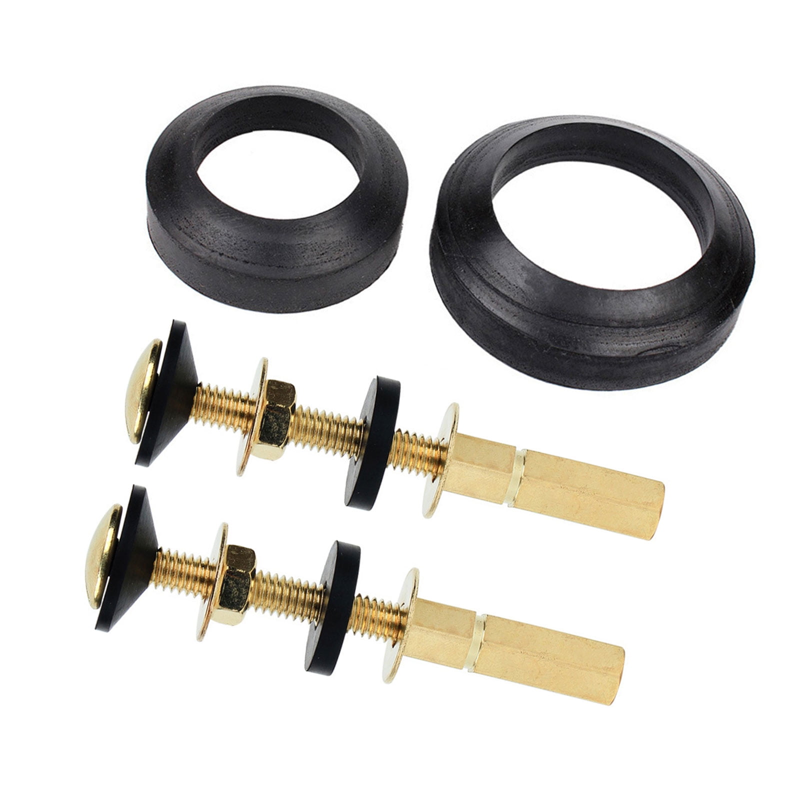 2Pcs Toilet Seat Bolts Set Sturdy Carbon Steel Screws and Rubber ...