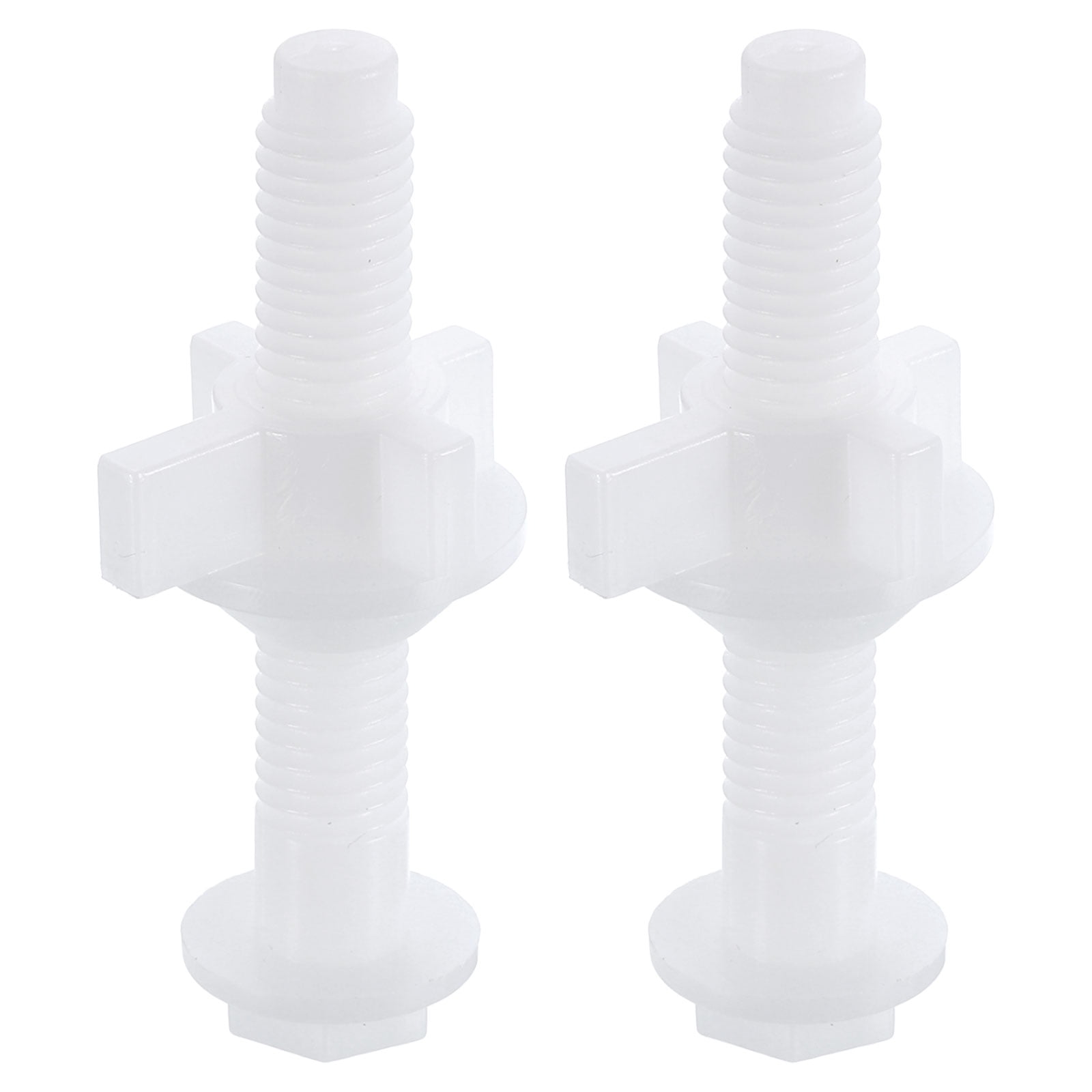2Pcs Toilet Seat Hinges Screws, White Universal Plastic Toilet Seat ...