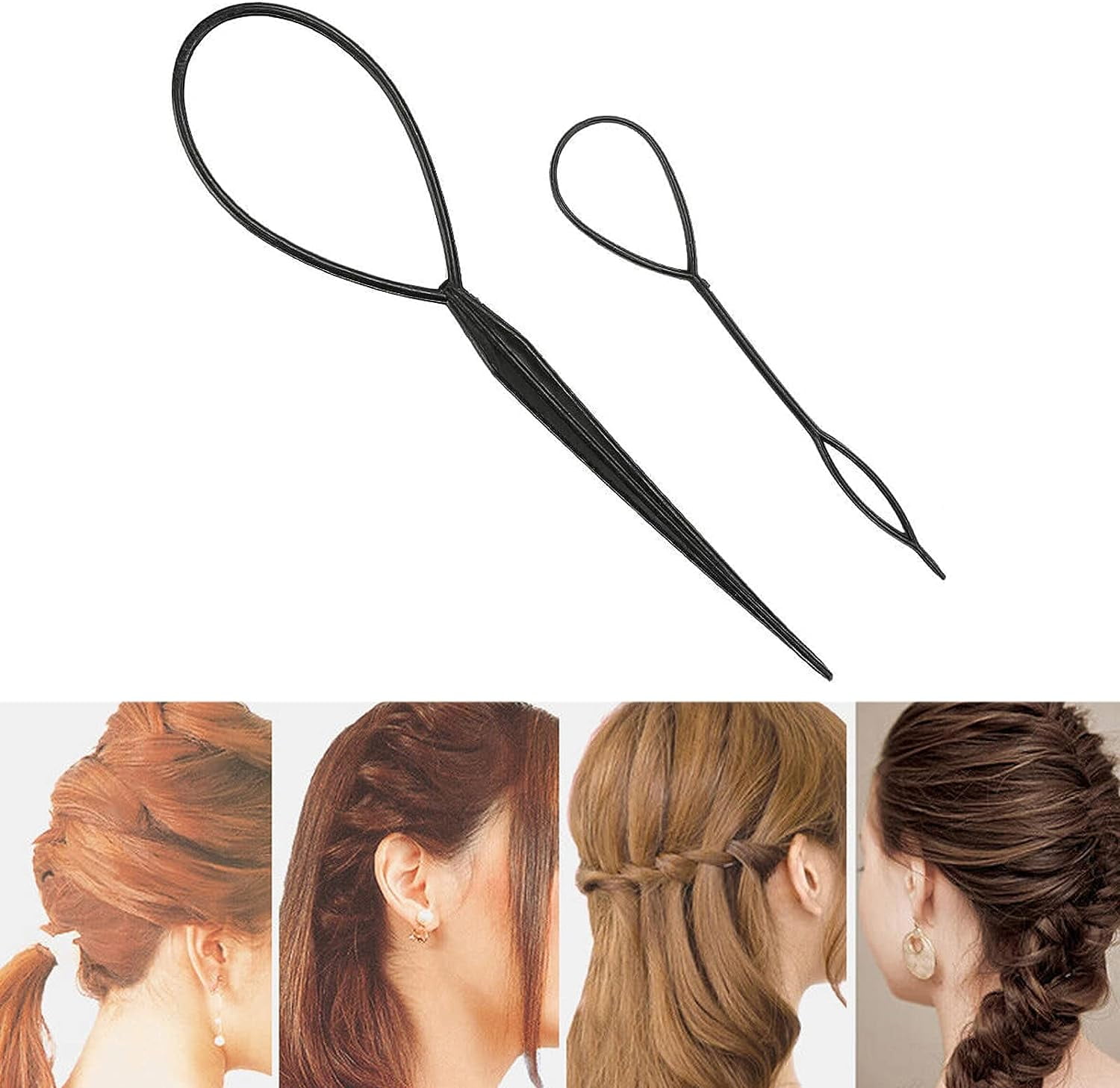 2Pcs Topsy Tail Hair Tool Ponytail Maker Tool Ponytail Styling Maker ...