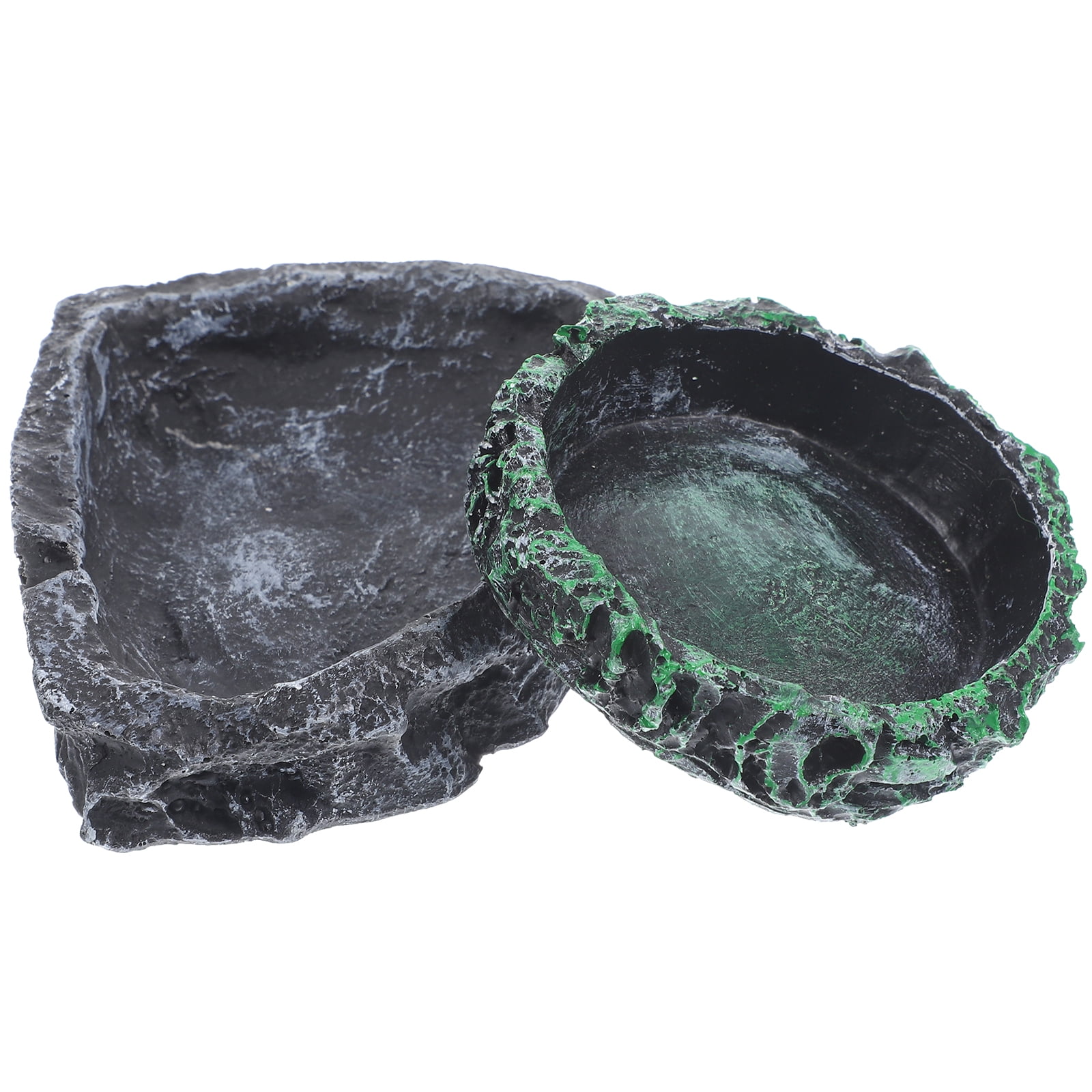 2Pcs Tortoise Water Basin Snake Lizard Water Basin Reptile Food Feeder ...