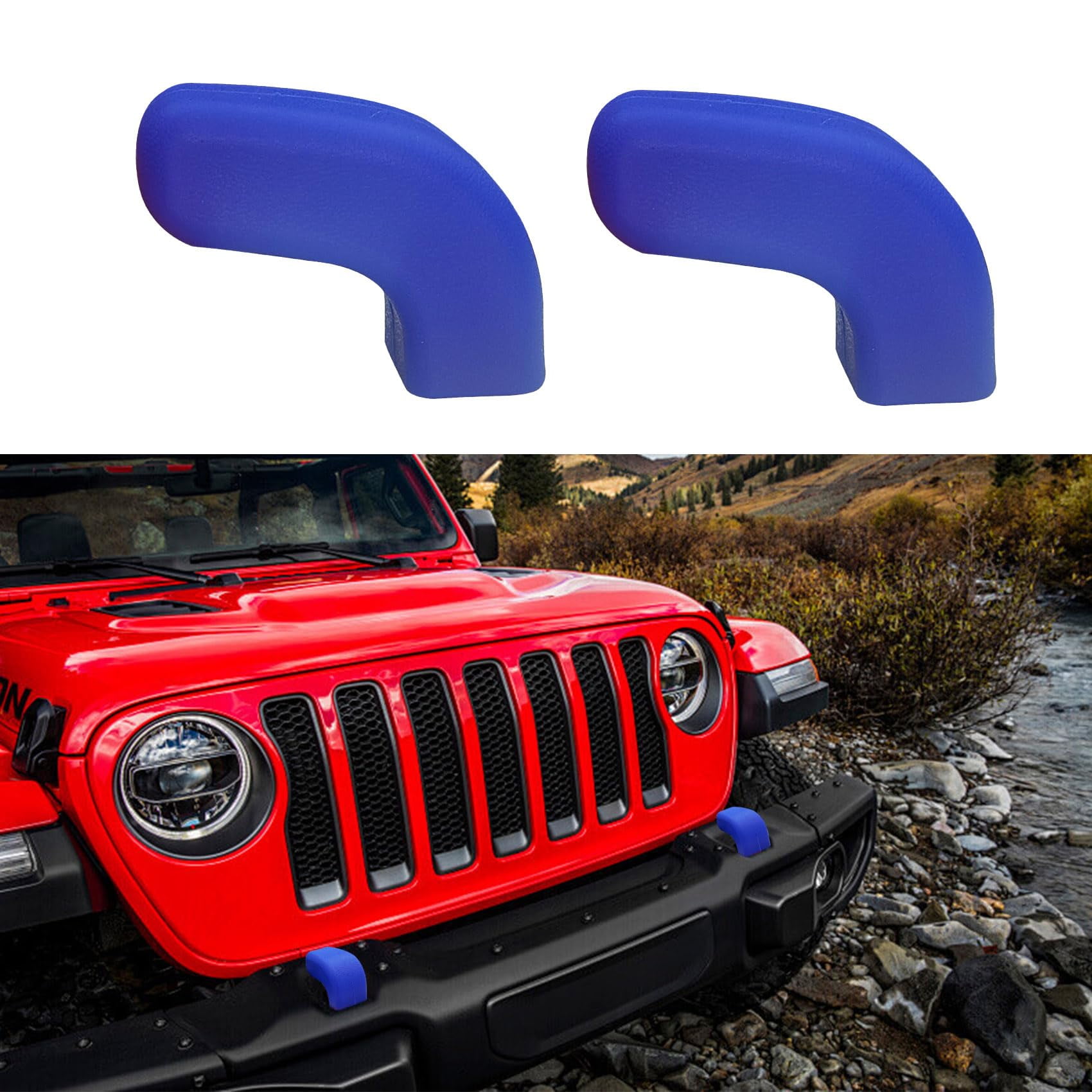 2Pcs Tow Hook Covers, DHF10 Tow Hook Protector, Car Bumper Tow Hook ...