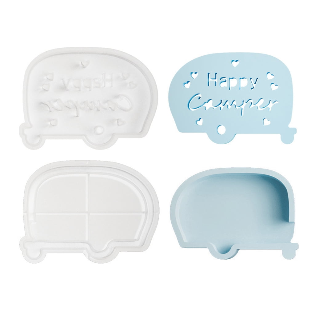2Pcs Toy Bus Silicone Candle Stand Molds for Epoxy Resin Candle Holder ...